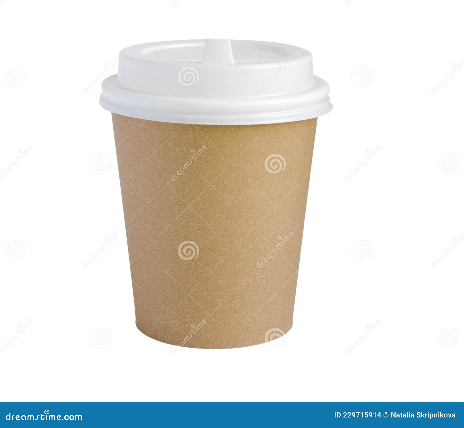 Paper Cup on a White Background Stock Photo - Image of isolated, cafe ...