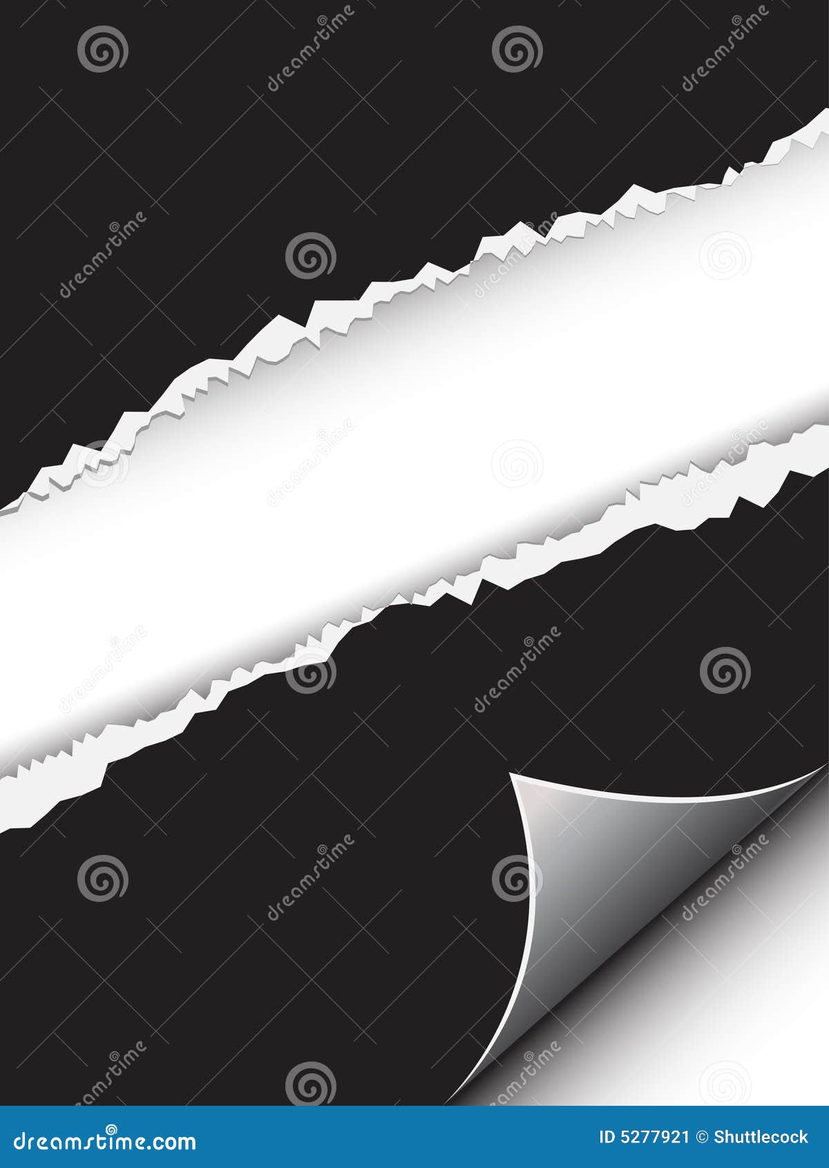 Black Paper with Folded Corner Stock Vector - Illustration of ...