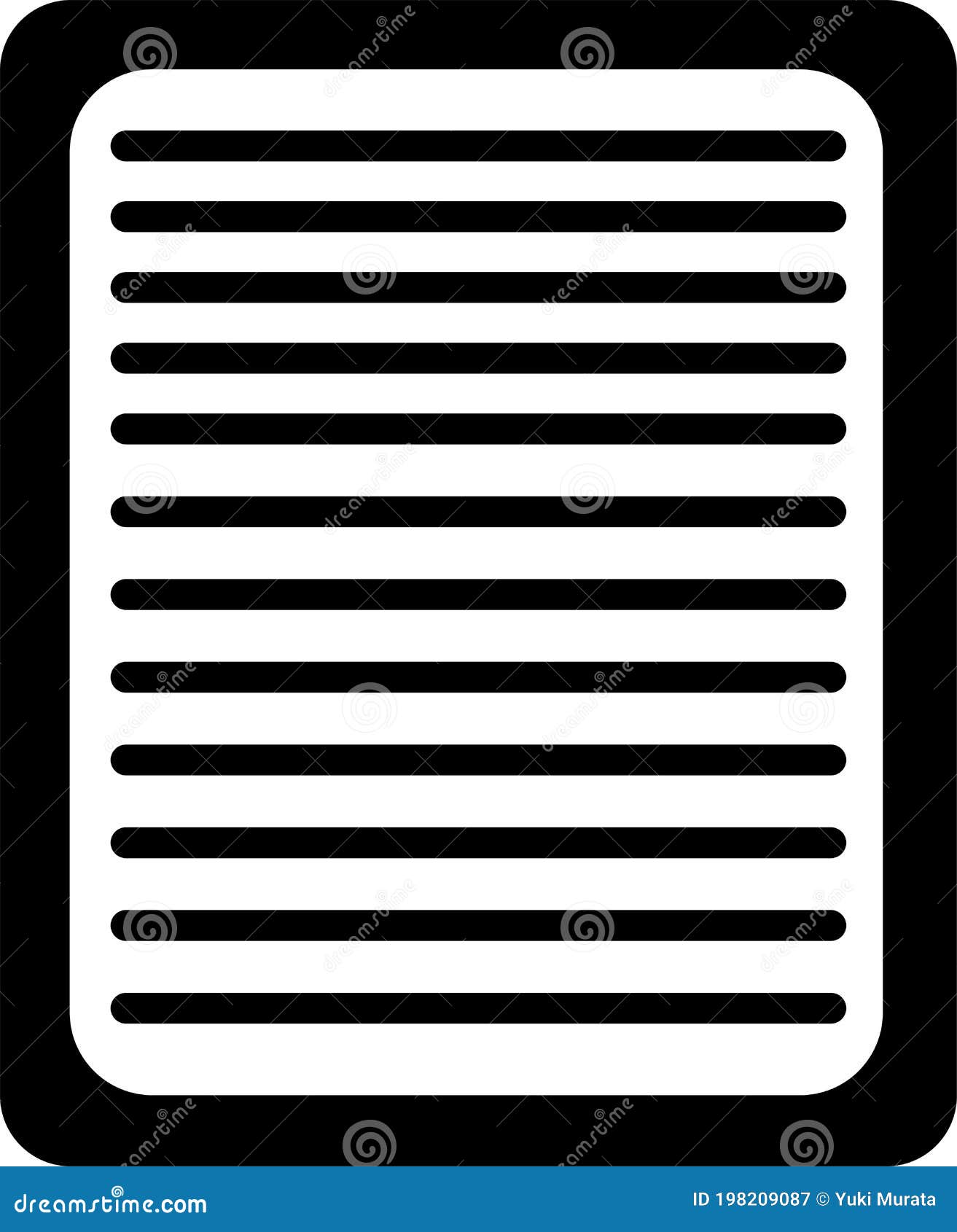 Black Paper icon stock vector. Illustration of icon - 198209087