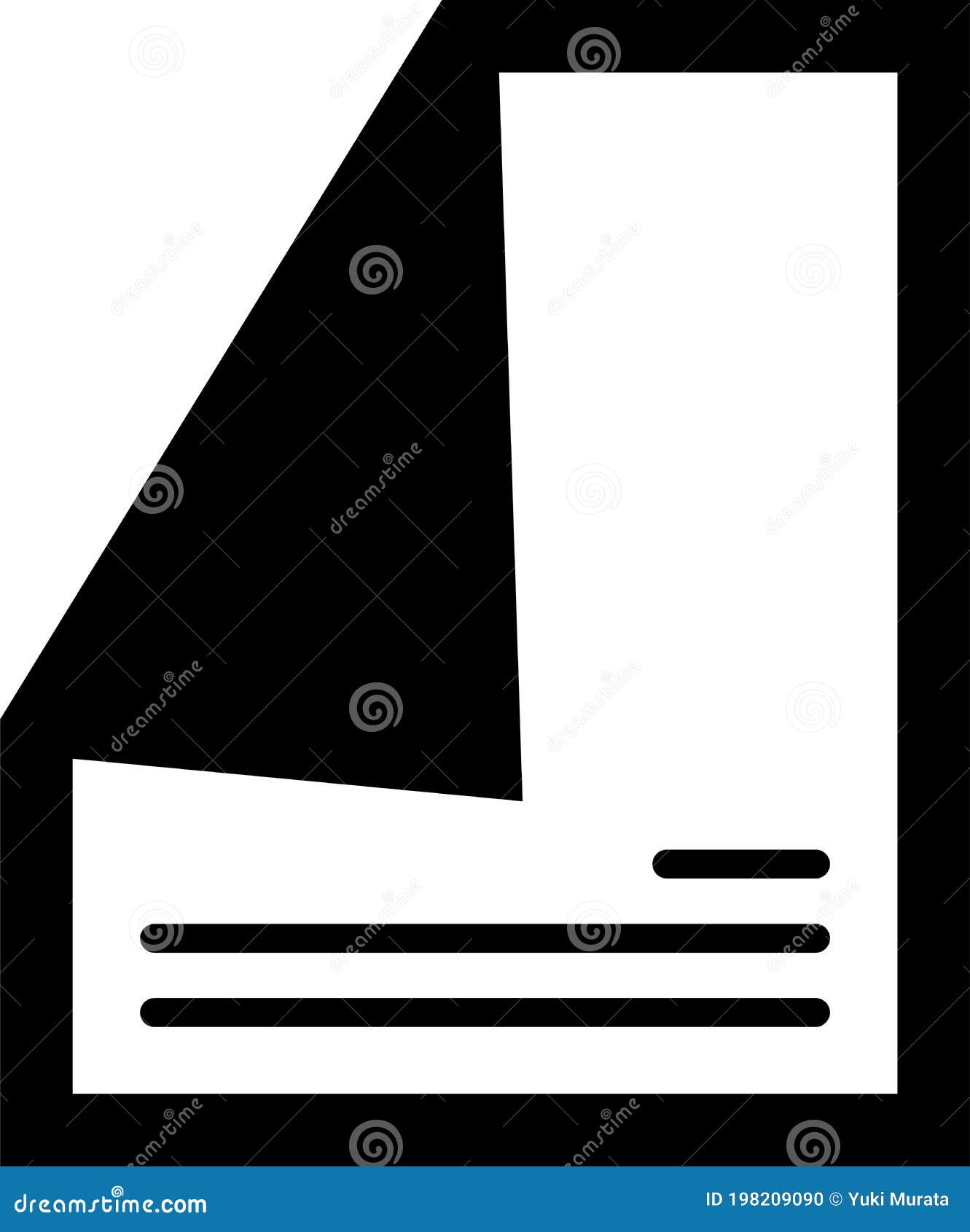 Black Paper icon stock vector. Illustration of form - 198209090