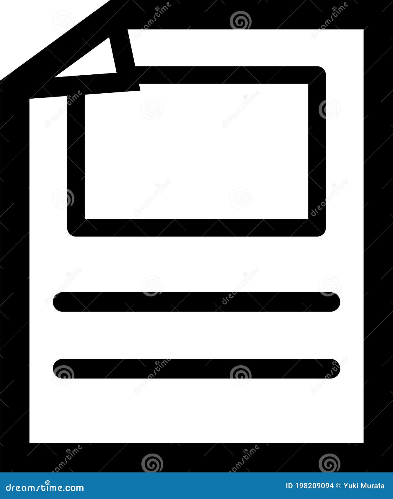 Black Paper icon stock vector. Illustration of reading - 198209094