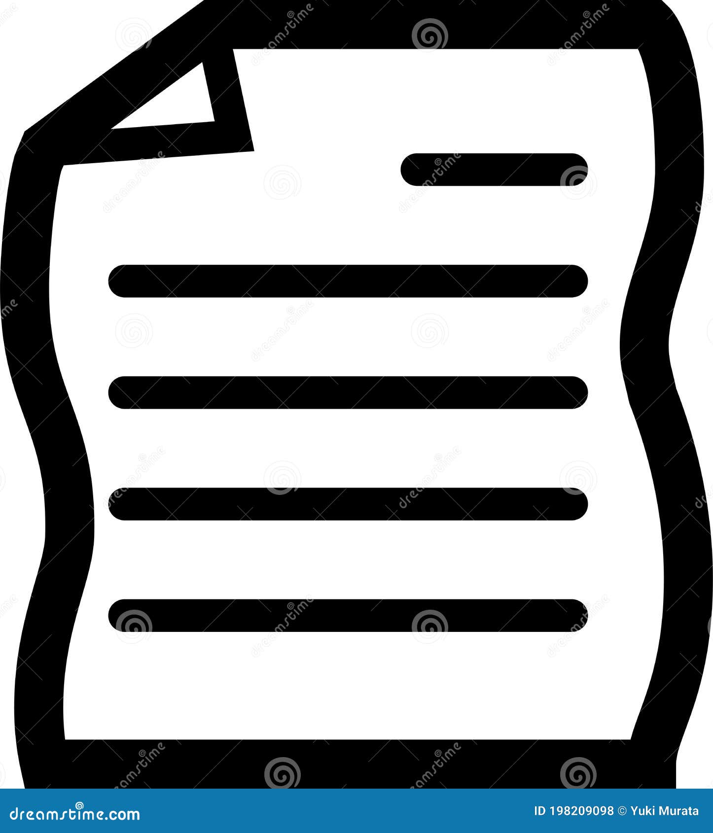 Black Paper icon stock vector. Illustration of reading - 198209098