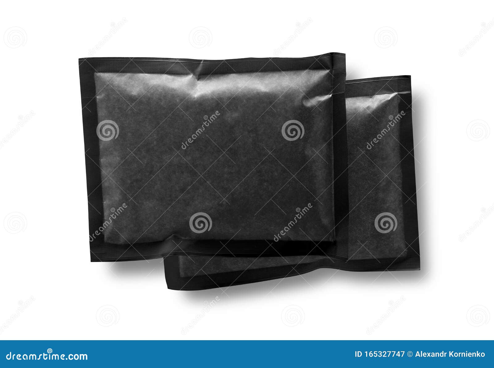 Black Paper Package Isolated Stock Image - Image of blank, product ...