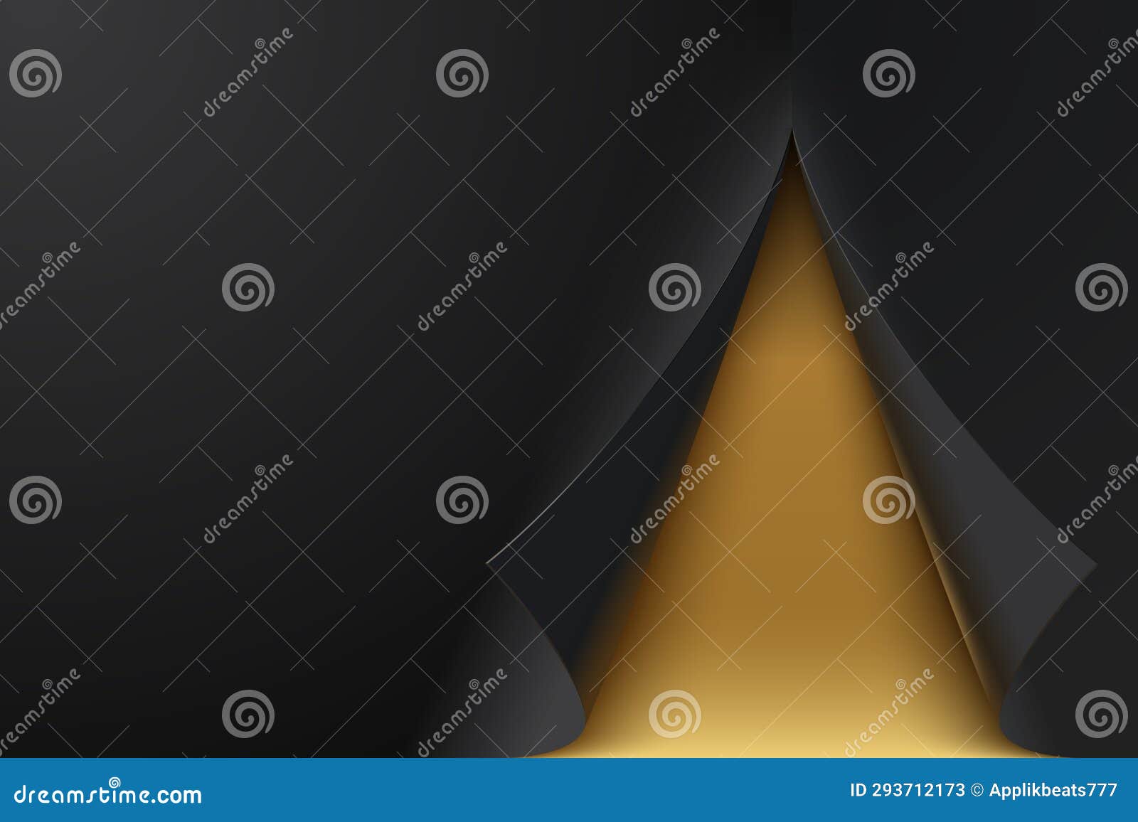 Black Paper Sheet with Curled Corners. Curled Page Corners with Shadow ...