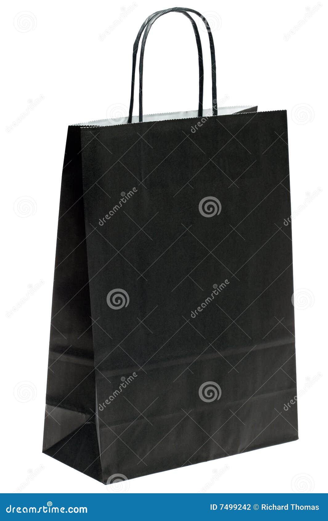 Black paper shopping bag stock photo. Image of purchase - 7499242