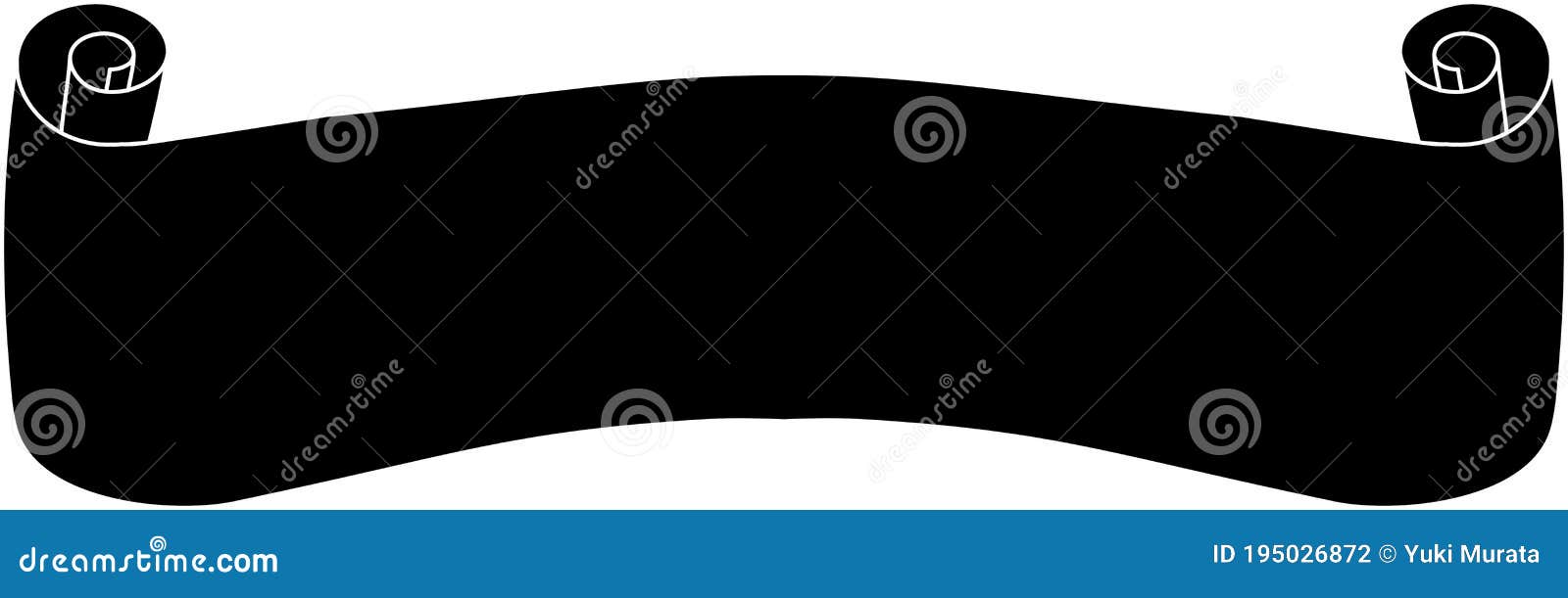 Black Paper Title scroll stock vector. Illustration of calligraphy ...