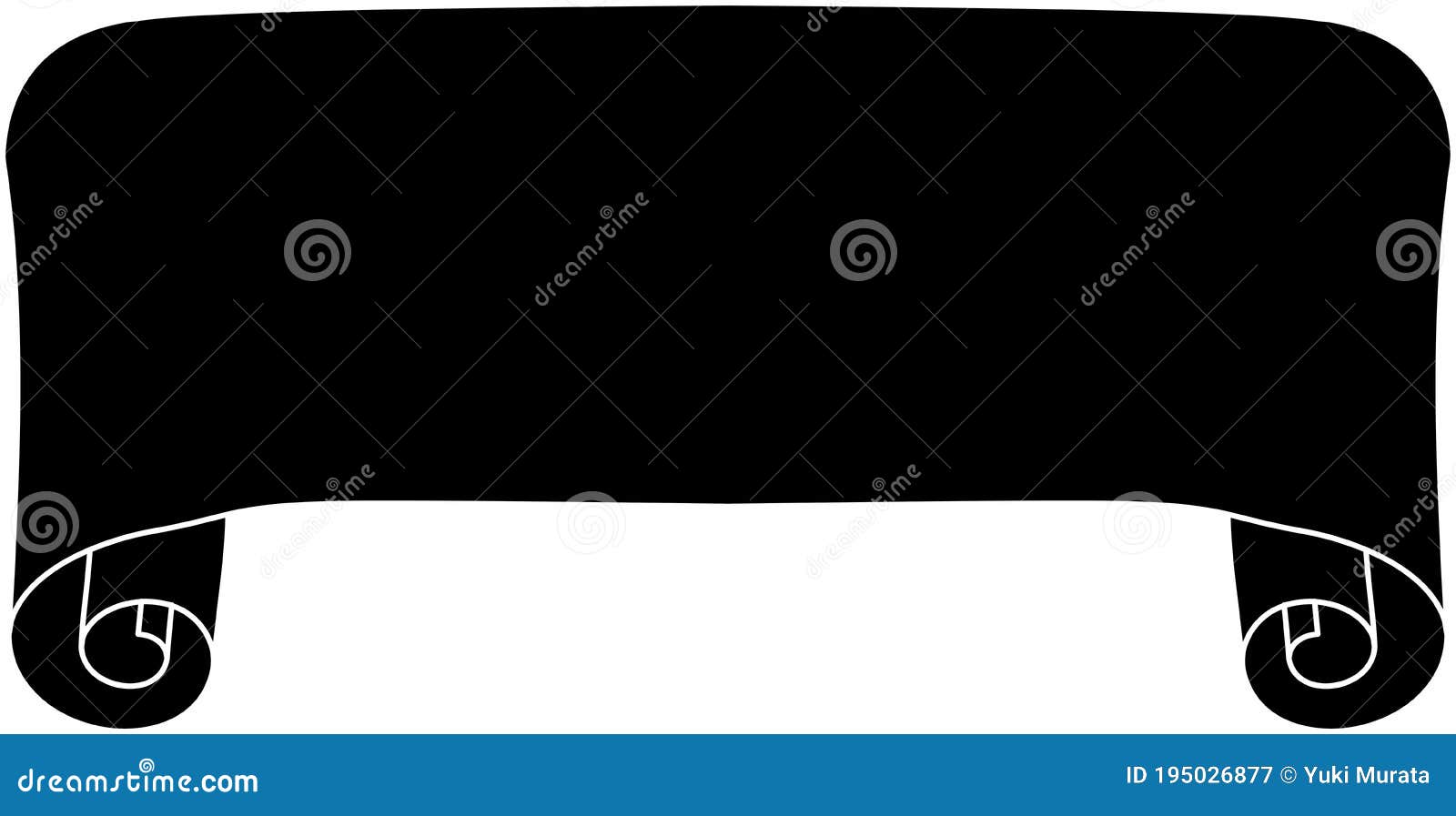 Black Paper Title scroll stock vector. Illustration of frame - 195026877