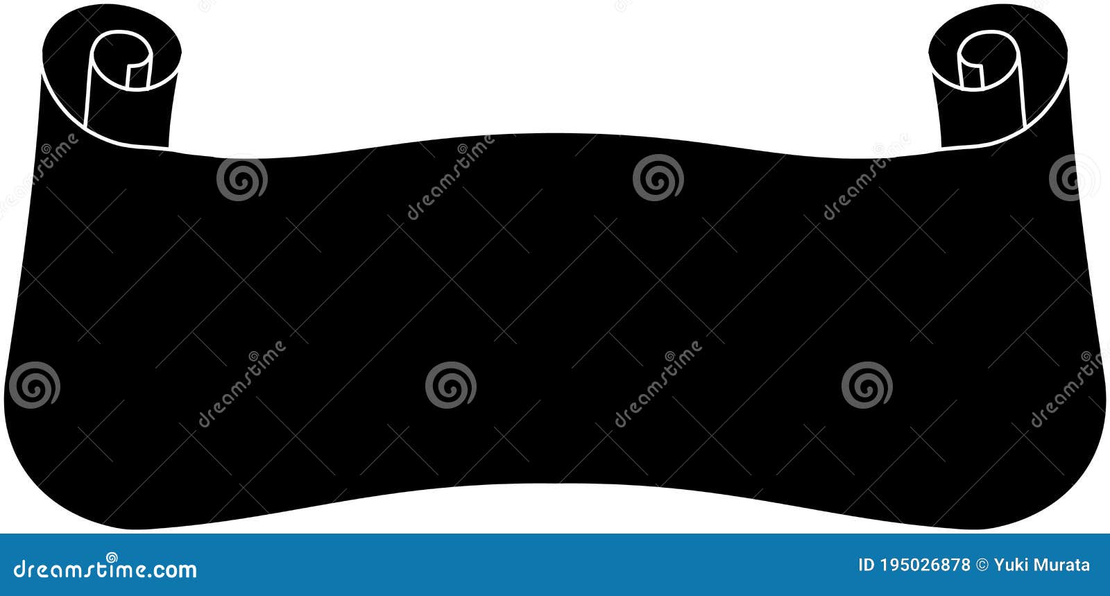 Black Paper Title scroll stock vector. Illustration of history - 195026878