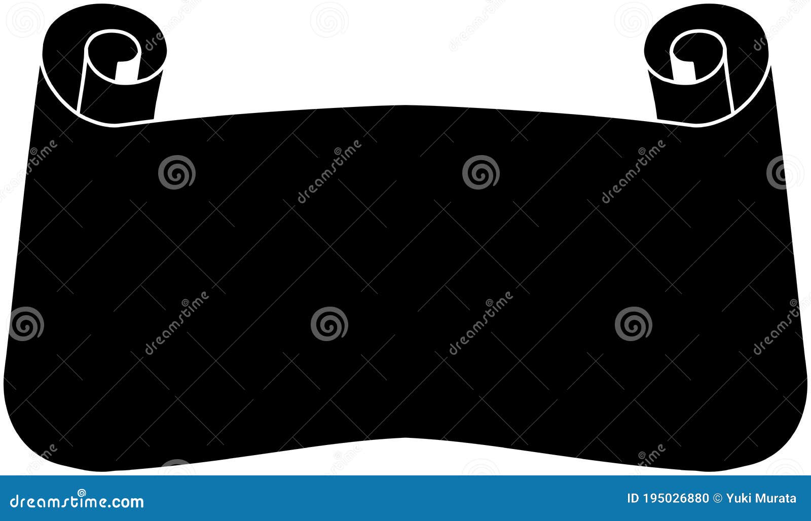 Black Paper Title scroll stock vector. Illustration of copy - 195026880