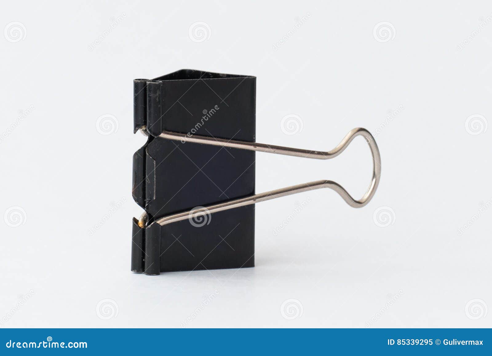 Black Paperclip Isolated on White Stock Image - Image of macro ...