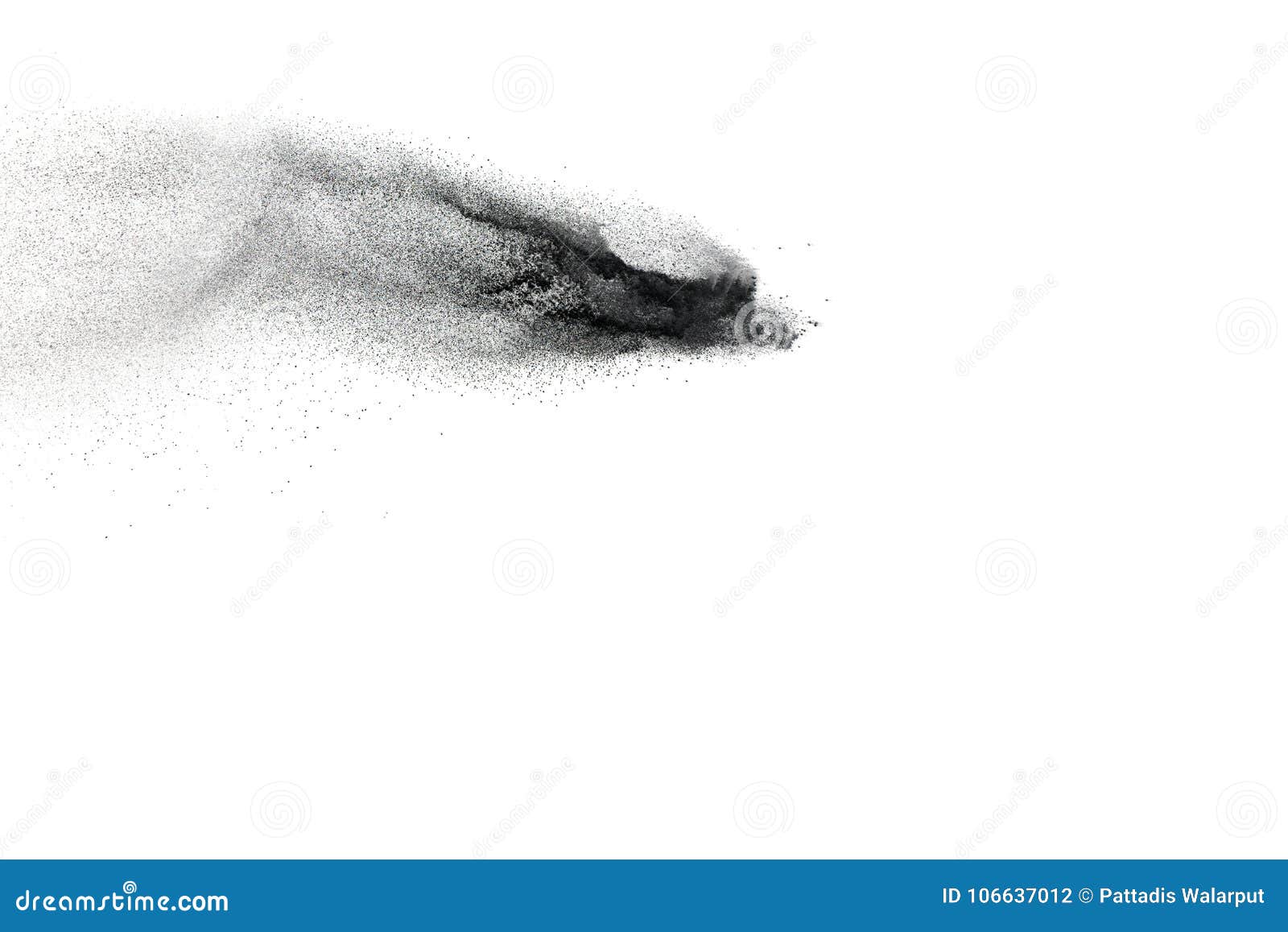 Black Particles Splatter on White Background. Stock Photo - Image of ...
