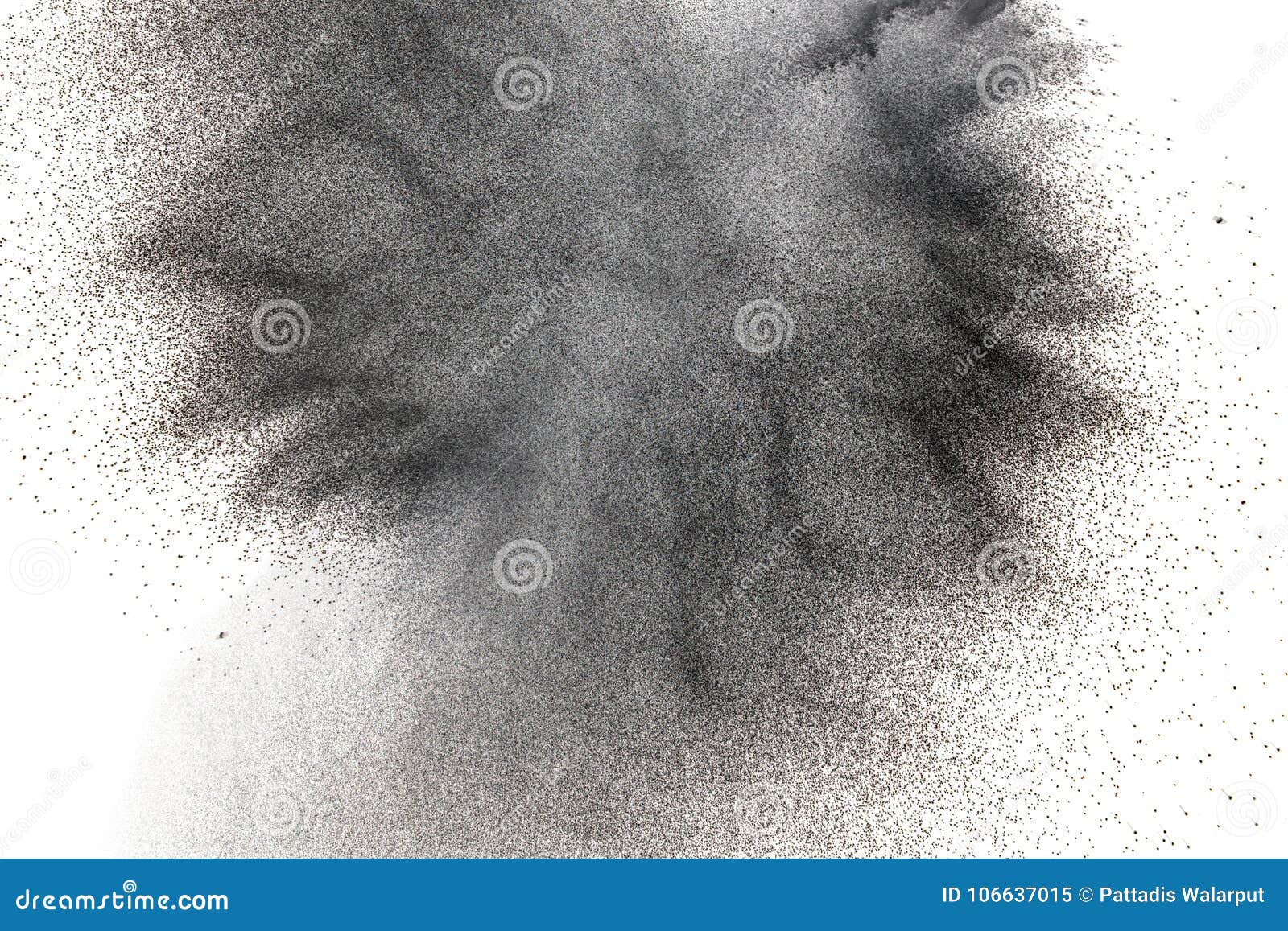 Black Particles Splatter on White Background. Stock Image - Image of ...