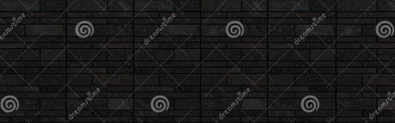 Black Pattern of Black Stone Cladding Wall Tile Texture and Seamless ...