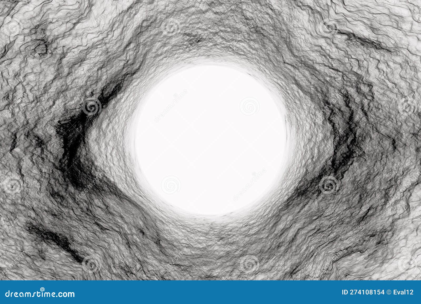 Black Pattern of Crooked Waves with a Hole on a White Background. Stock ...