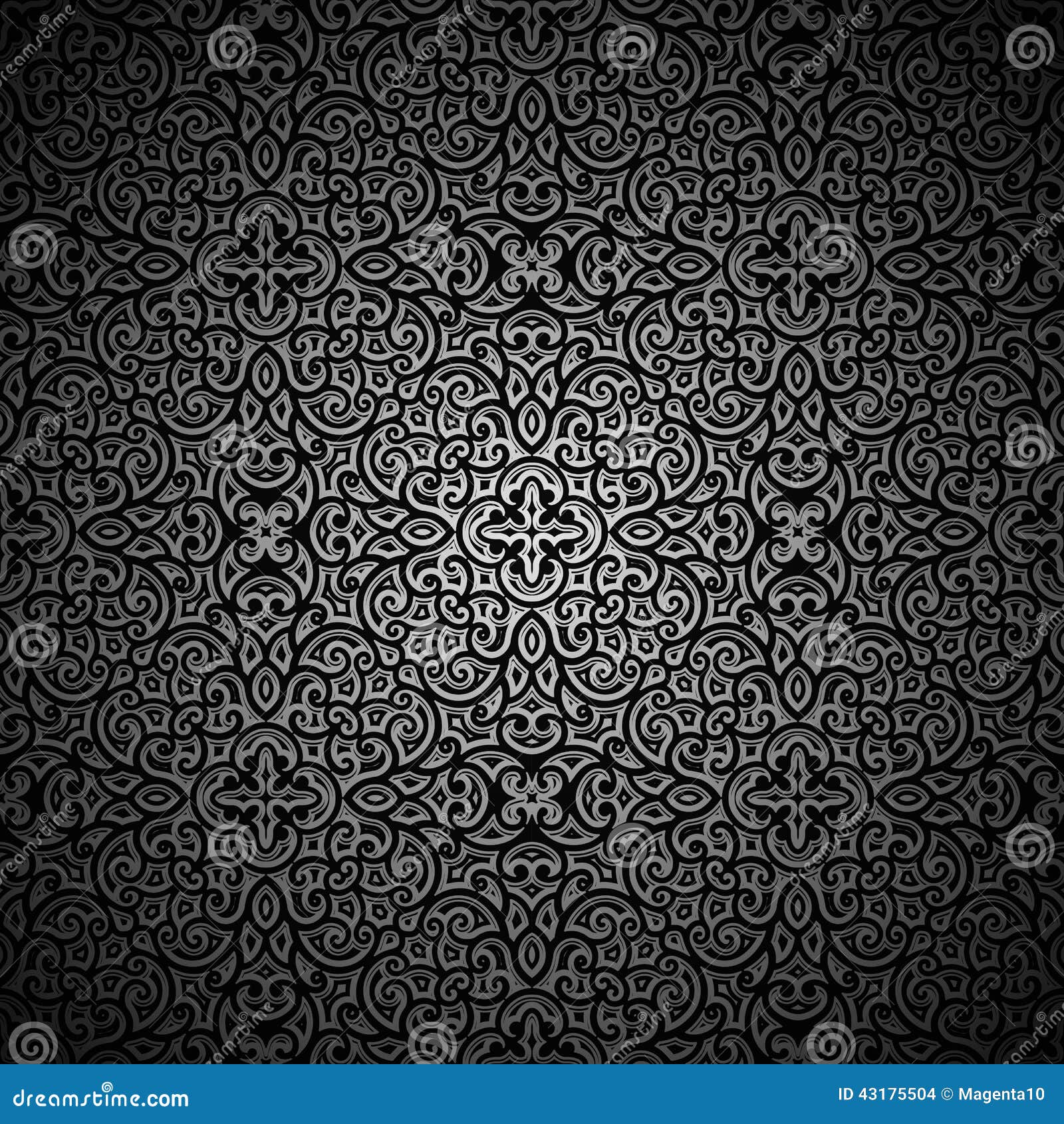 Black pattern stock vector. Illustration of decorative - 43175504