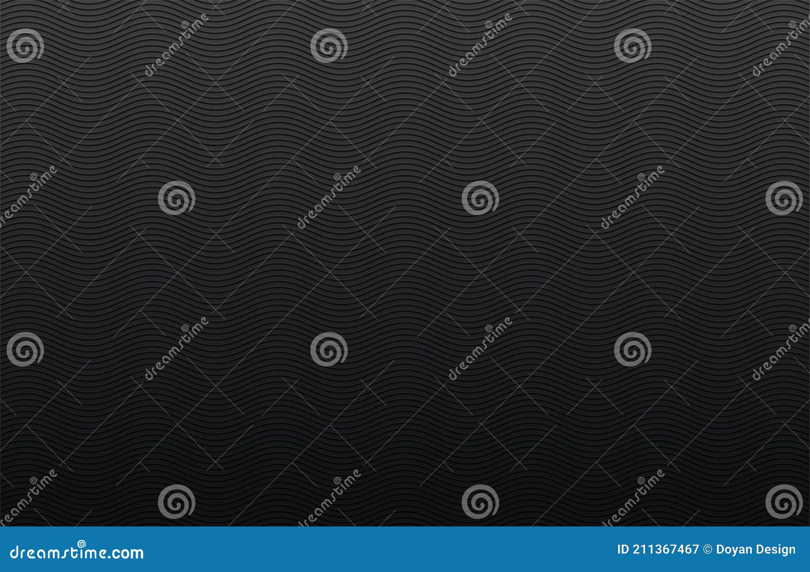 Black Pattern with Wavy Shapes Stock Vector - Illustration of banner ...