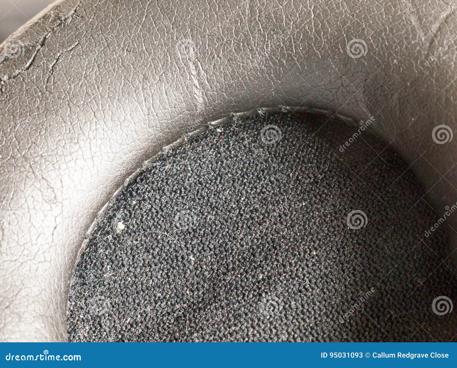 Black Patterned Detail of Headphone Earbud Used Stock Image - Image of ...