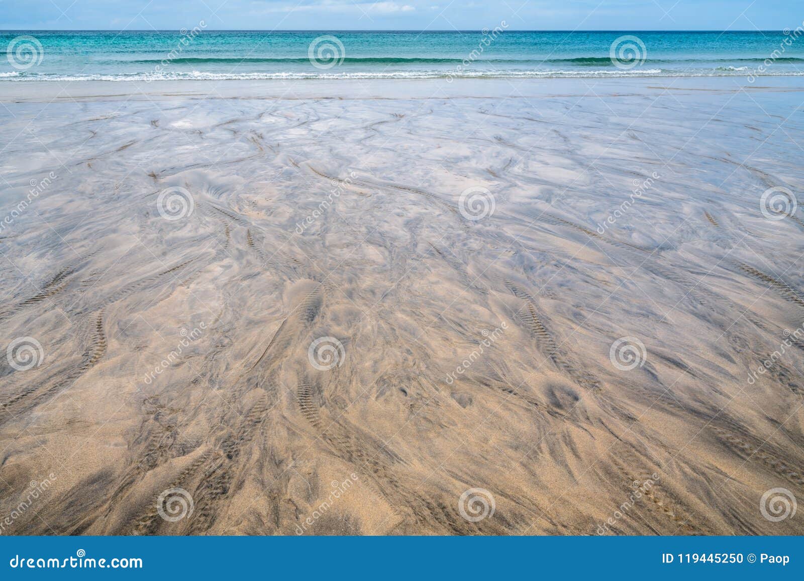 Patterns on the Sand on Cornish Coastline Stock Photo - Image of calm ...