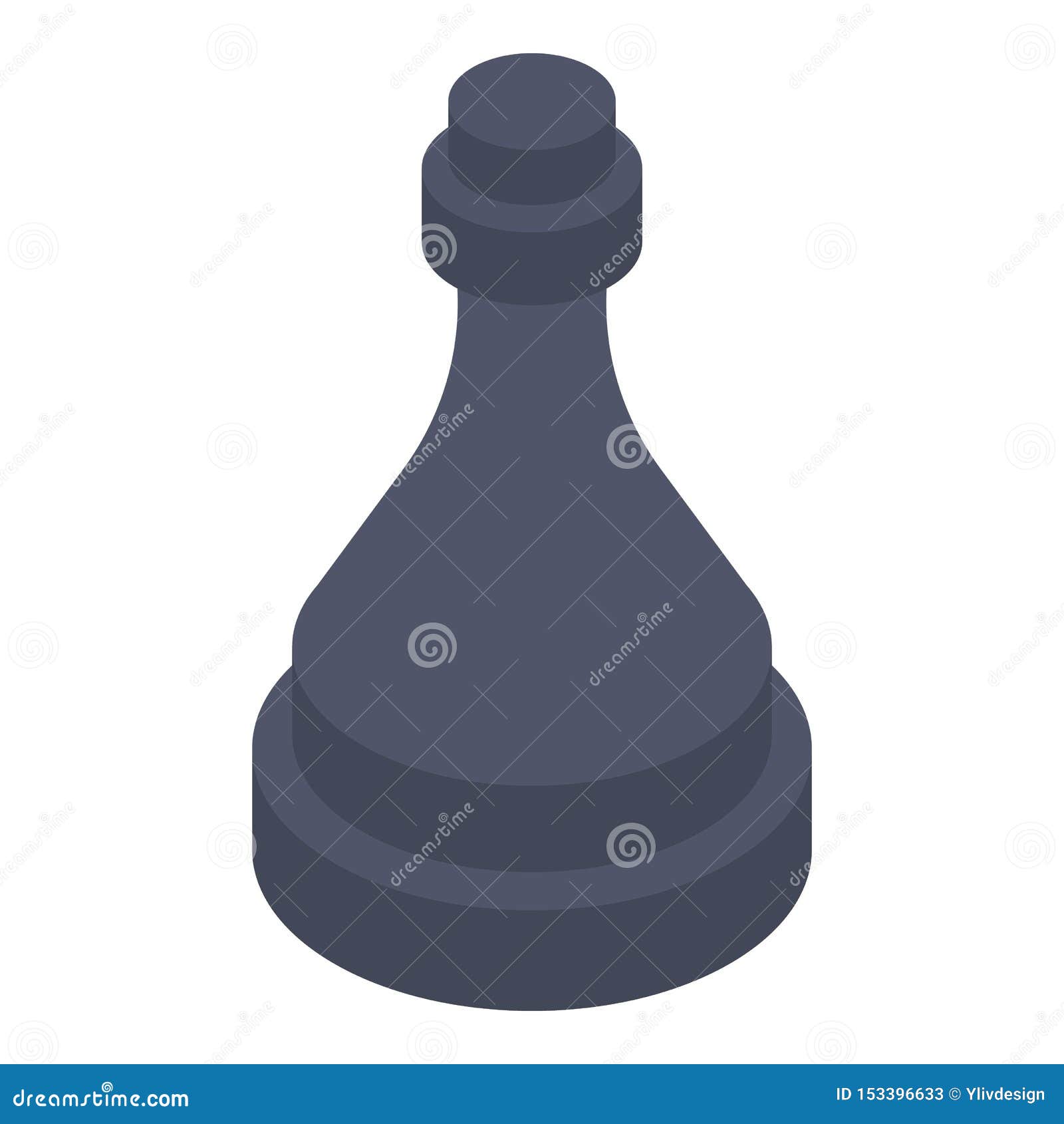 Black Pawn Chess Icon, Isometric Style Stock Vector - Illustration of ...