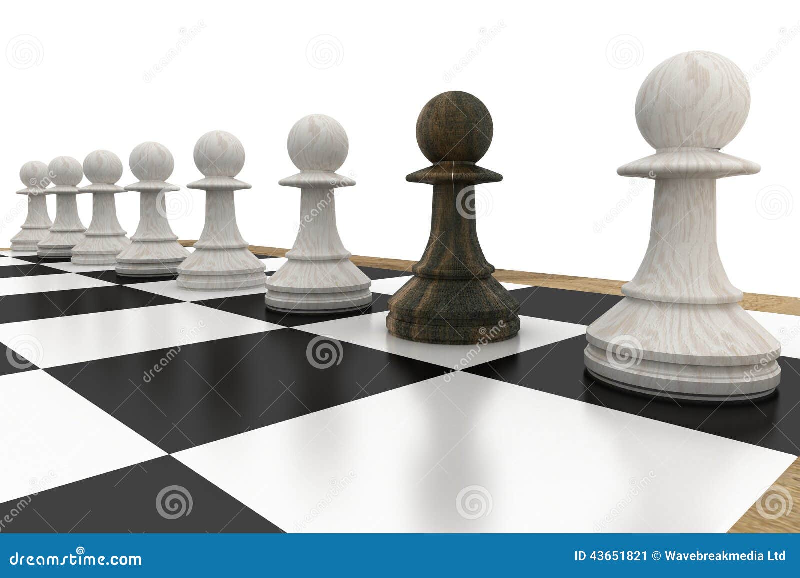 Black Pawn Standing Over Fallen White King Royalty-Free Stock ...