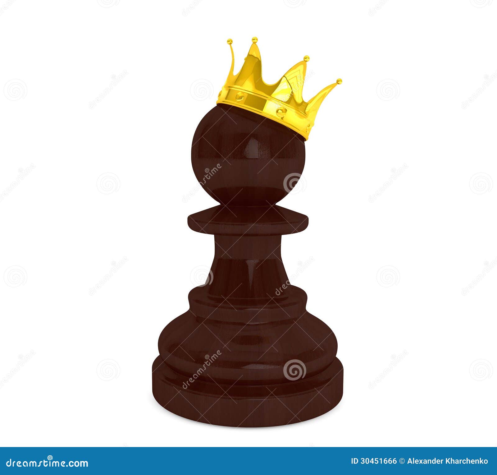 Black Pawn Standing Between Chess Piece - Top View Royalty-Free Stock ...