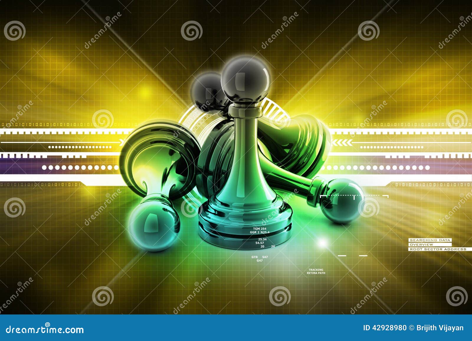 Black Pawn Isolated on Colour Stock Illustration - Illustration of pawn ...