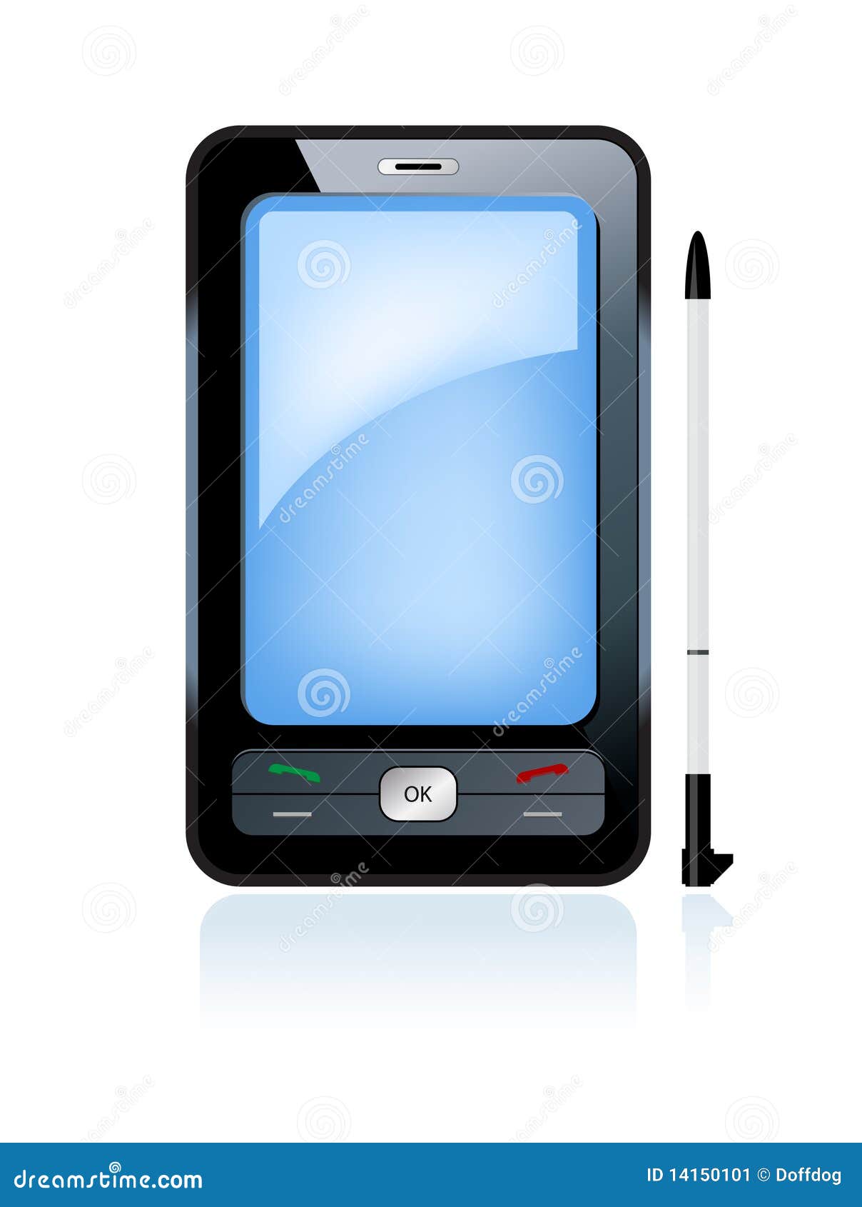 Black PDA stock vector. Illustration of computer, concept - 14150101