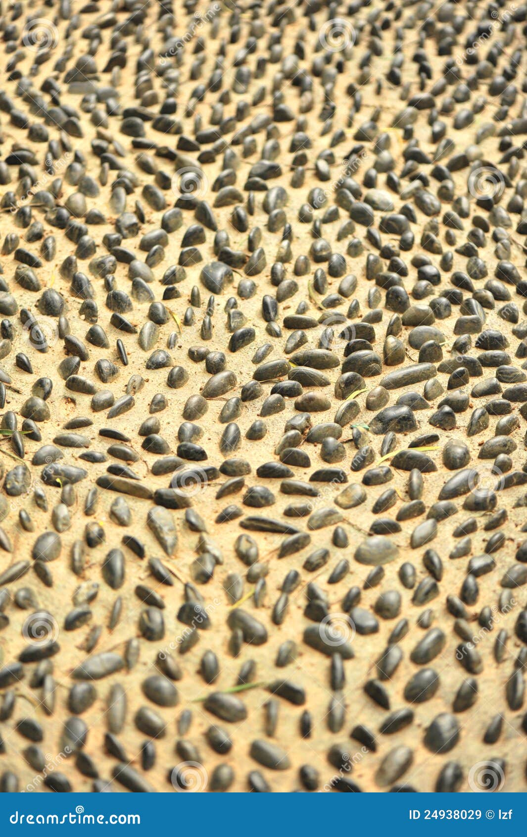 Black pebble road stock image. Image of footway, grail - 24938029