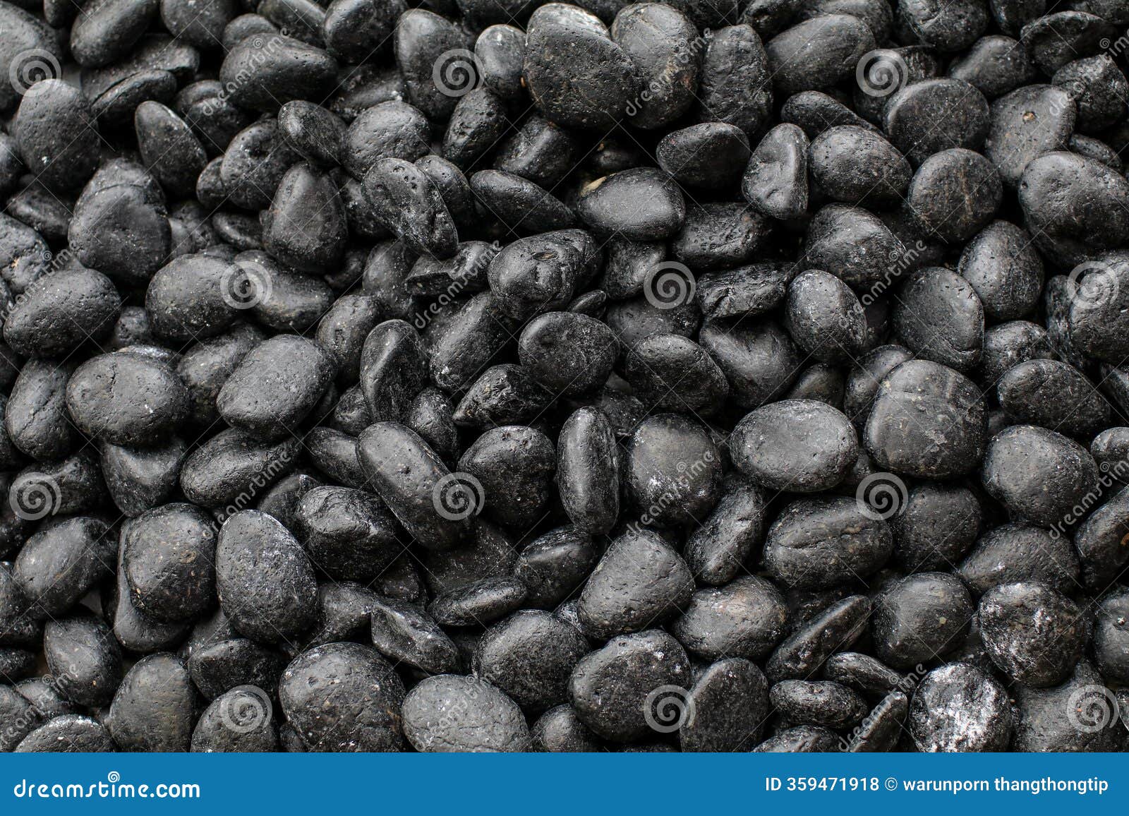 Black Pebble Rock Floor for Garden Path. Surface Texture Stock Photo ...