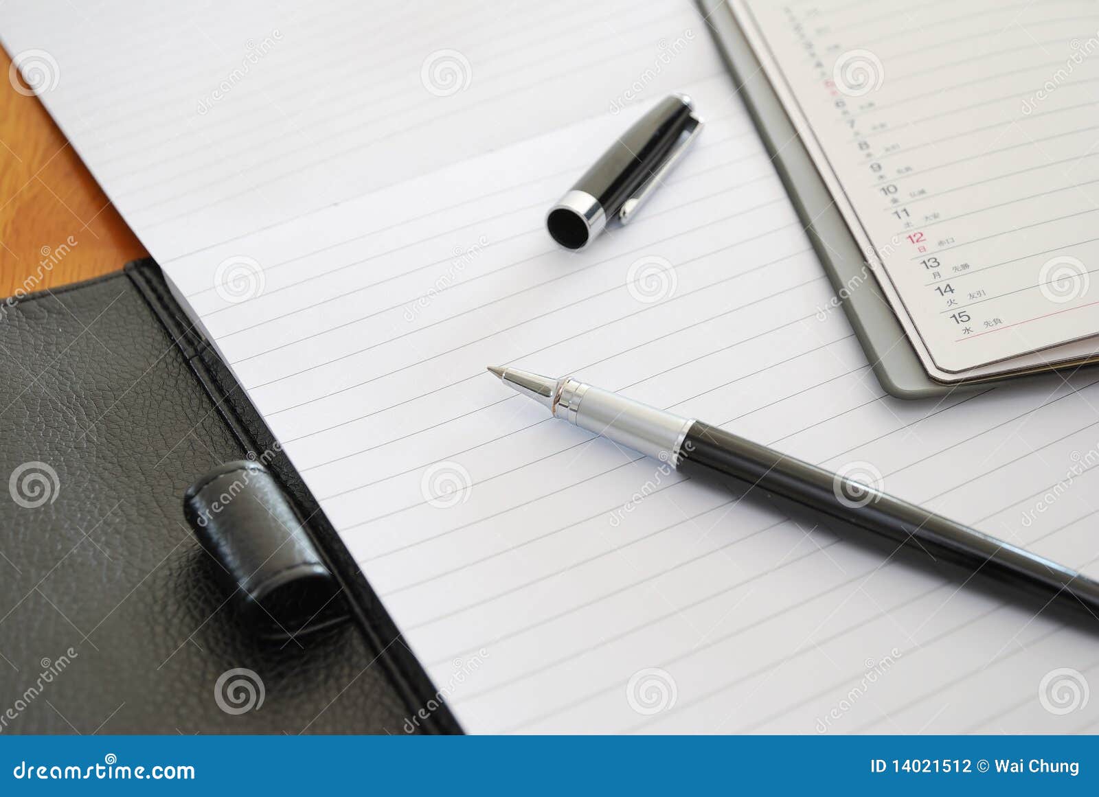 Black Pen on Blank Writing Pad Stock Photo - Image of paper, business ...