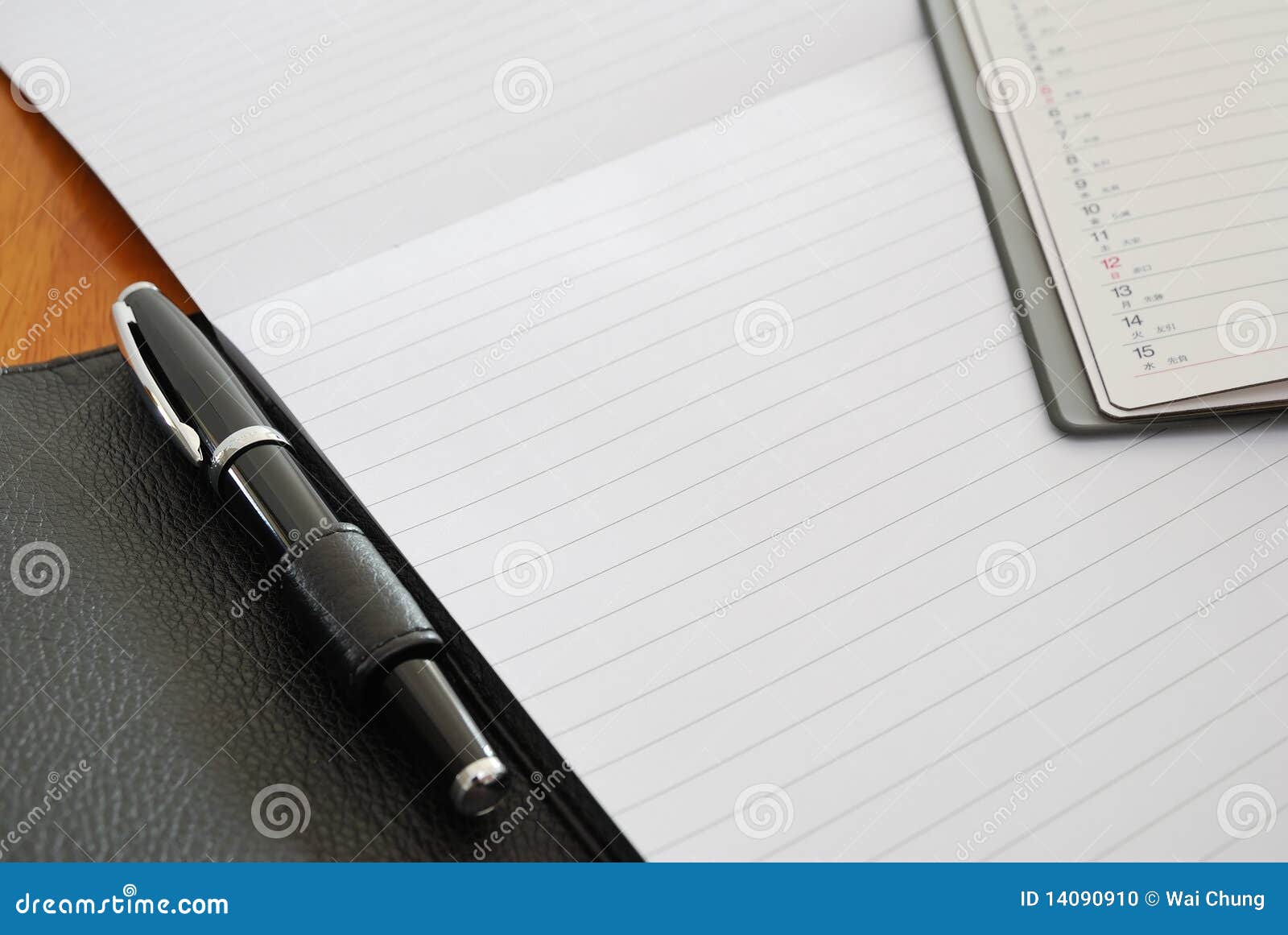 Black Pen with Blank Writing Pad Stock Photo - Image of corporate, item ...