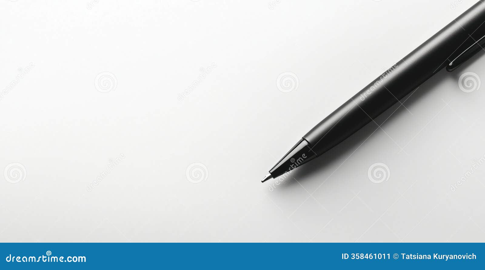 Black Pen on Clean White Background, Minimalistic Design, Perfect for ...