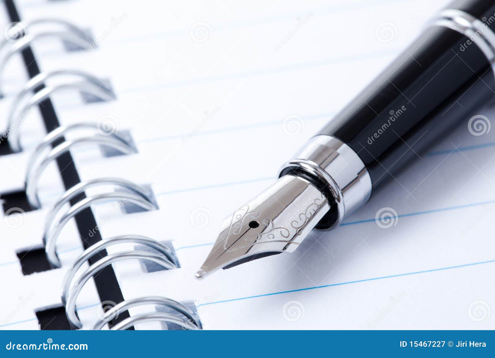 Black pen and notebook stock image. Image of office, spiral - 15467227