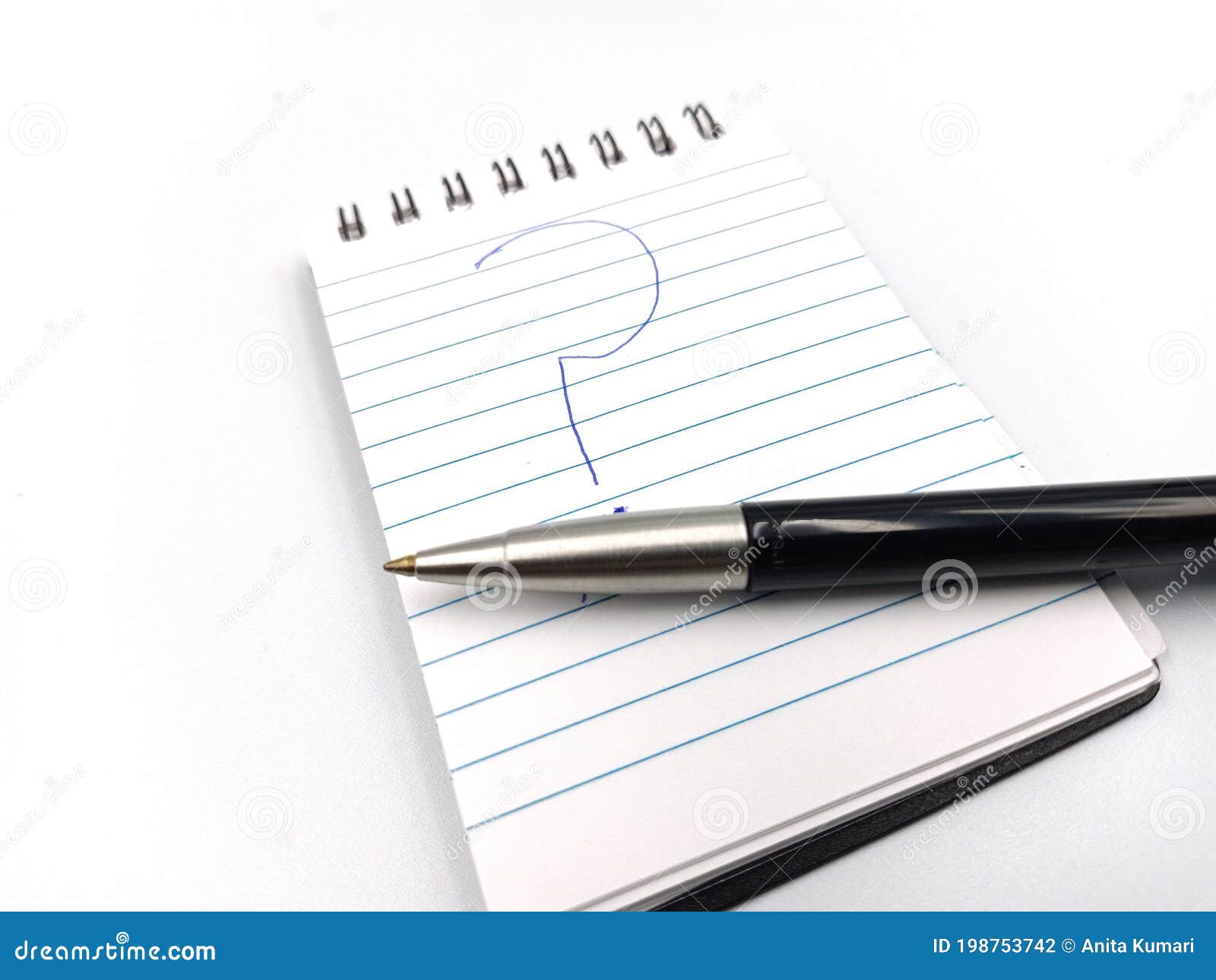 Pen and Notebook Question Mark Sign Stock Photo - Image of list, mark ...