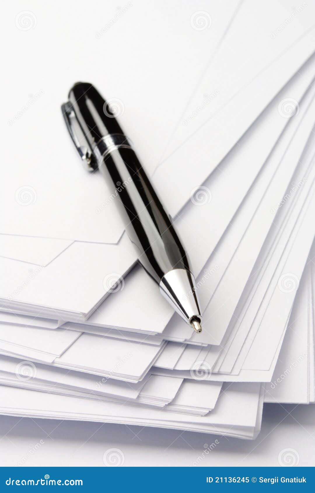 Black pen and white paper stock image. Image of note - 21136245