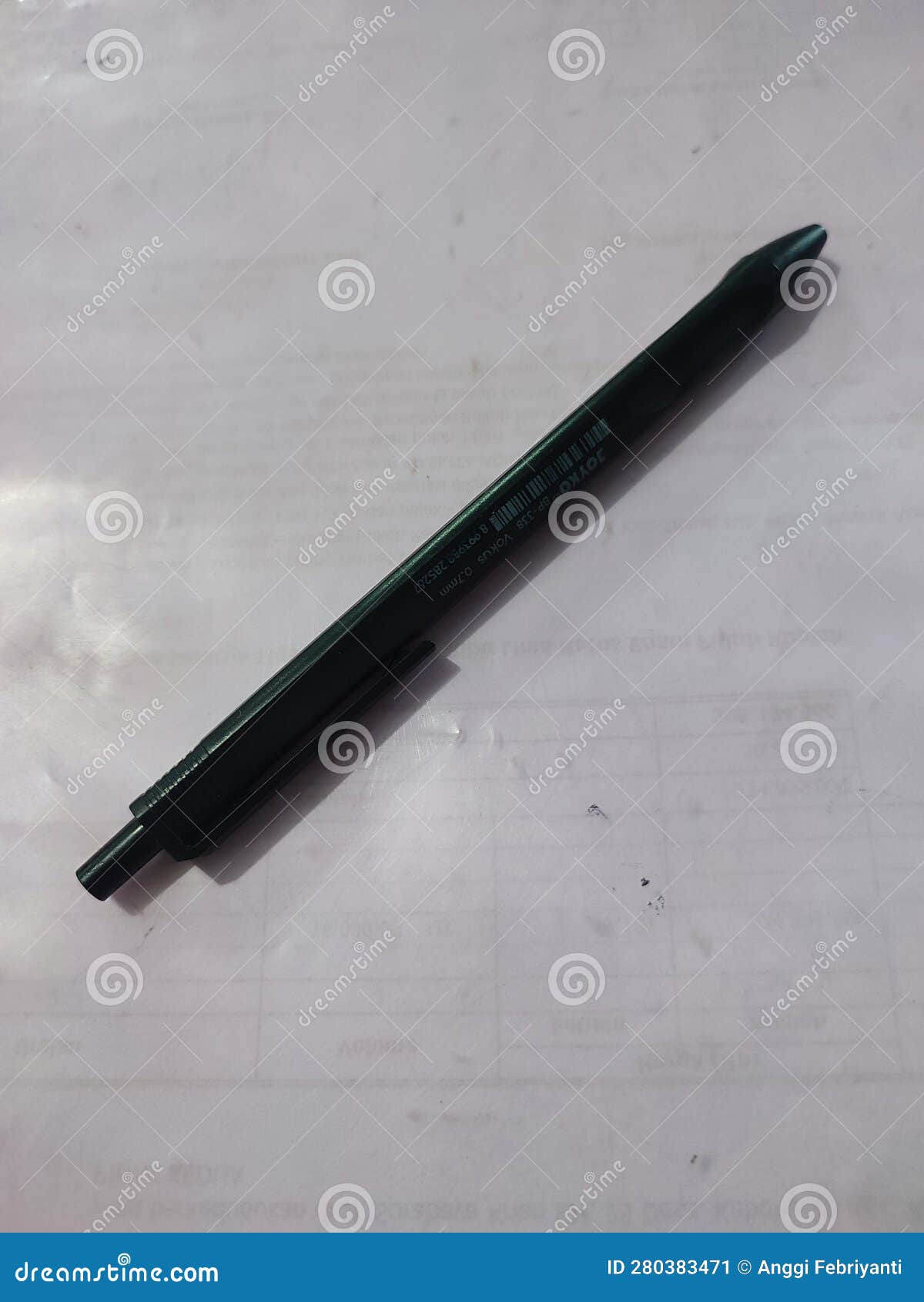 Black Pen for Writing, Ball Point Stock Image - Image of ball, point ...