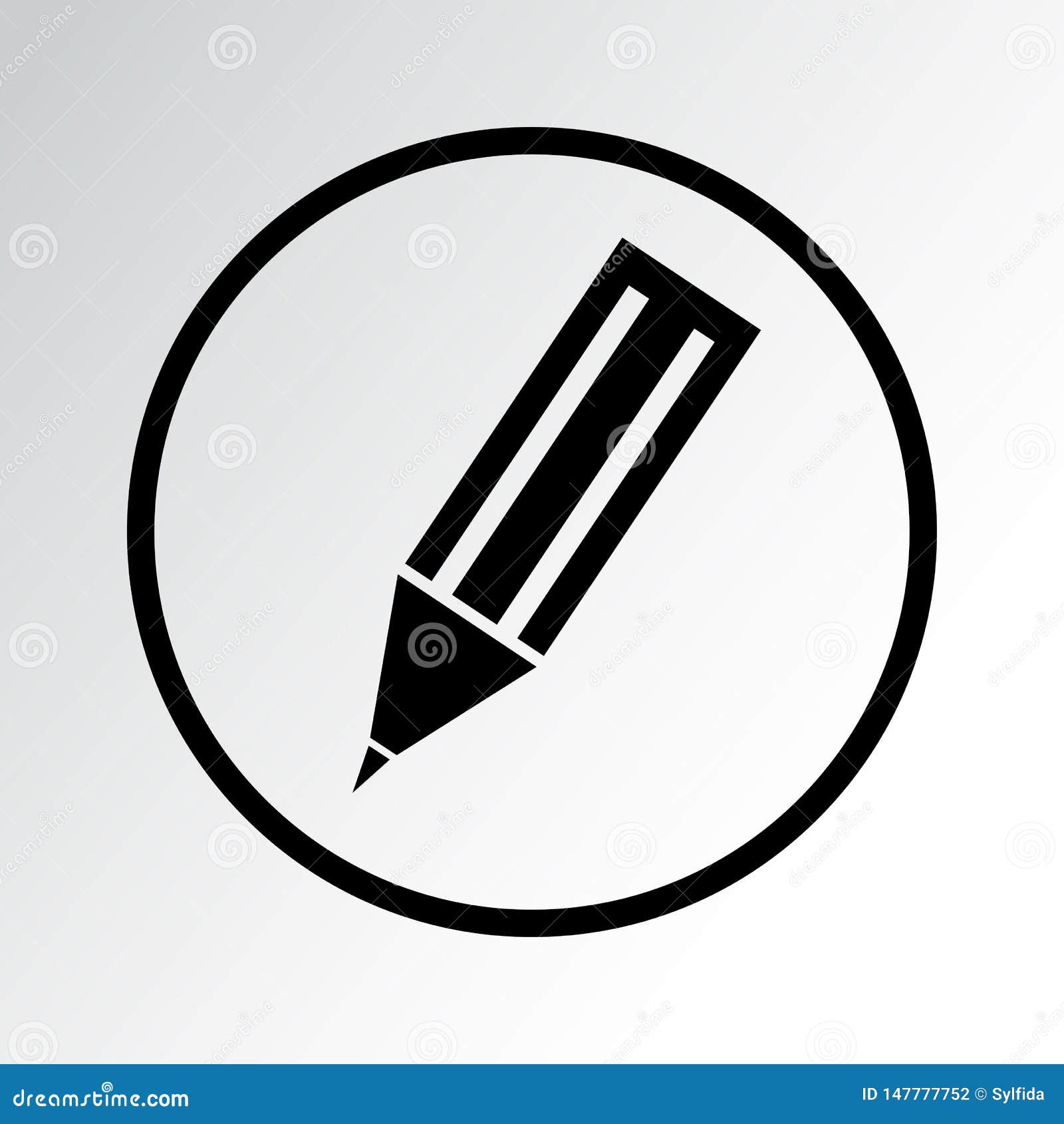 Black Pencil Icon. Vector Illustration Stock Illustration ...
