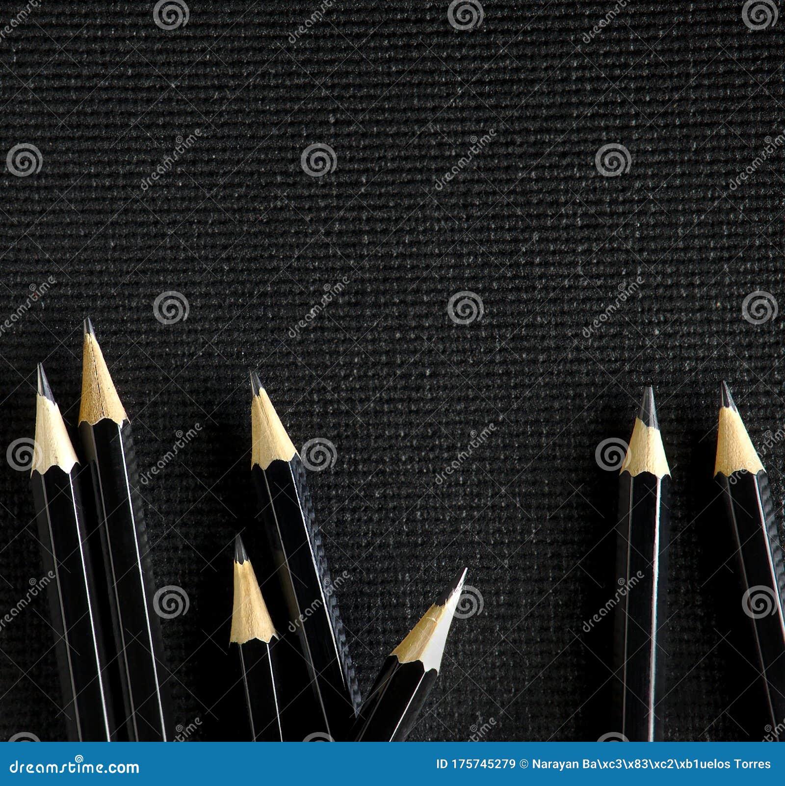 Black Pencil Set, Sketch Concept Stock Image - Image of grey, equipment ...