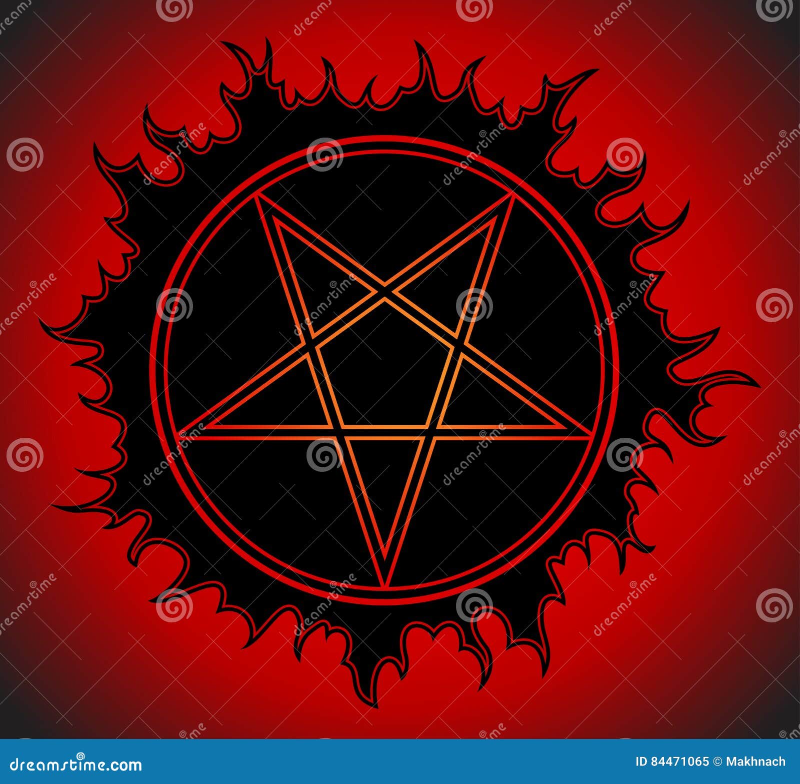 Black Pentagram In A Circle Icon Isolated On Transparent Background ...