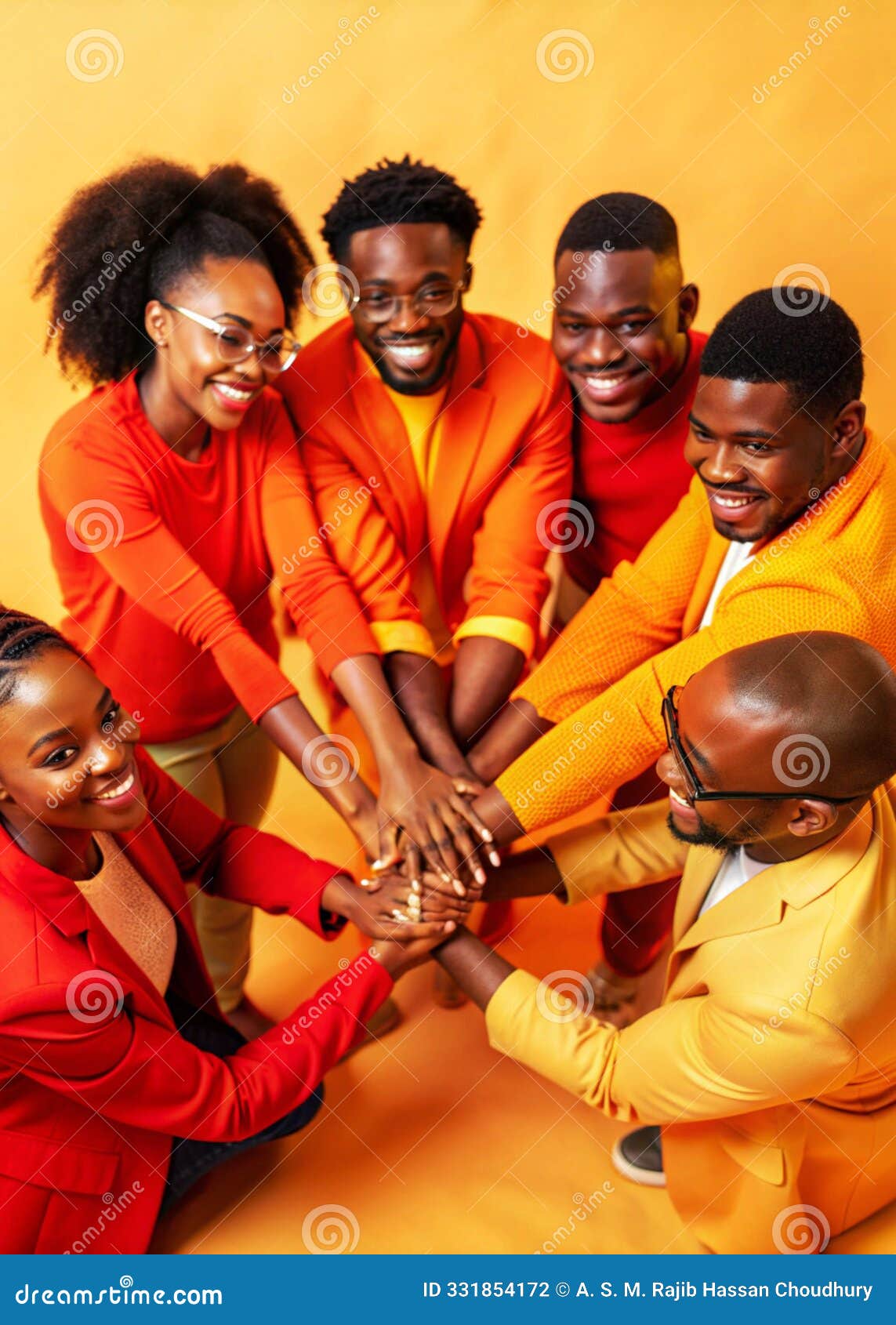 Black people team stock illustration. Illustration of team - 331854172