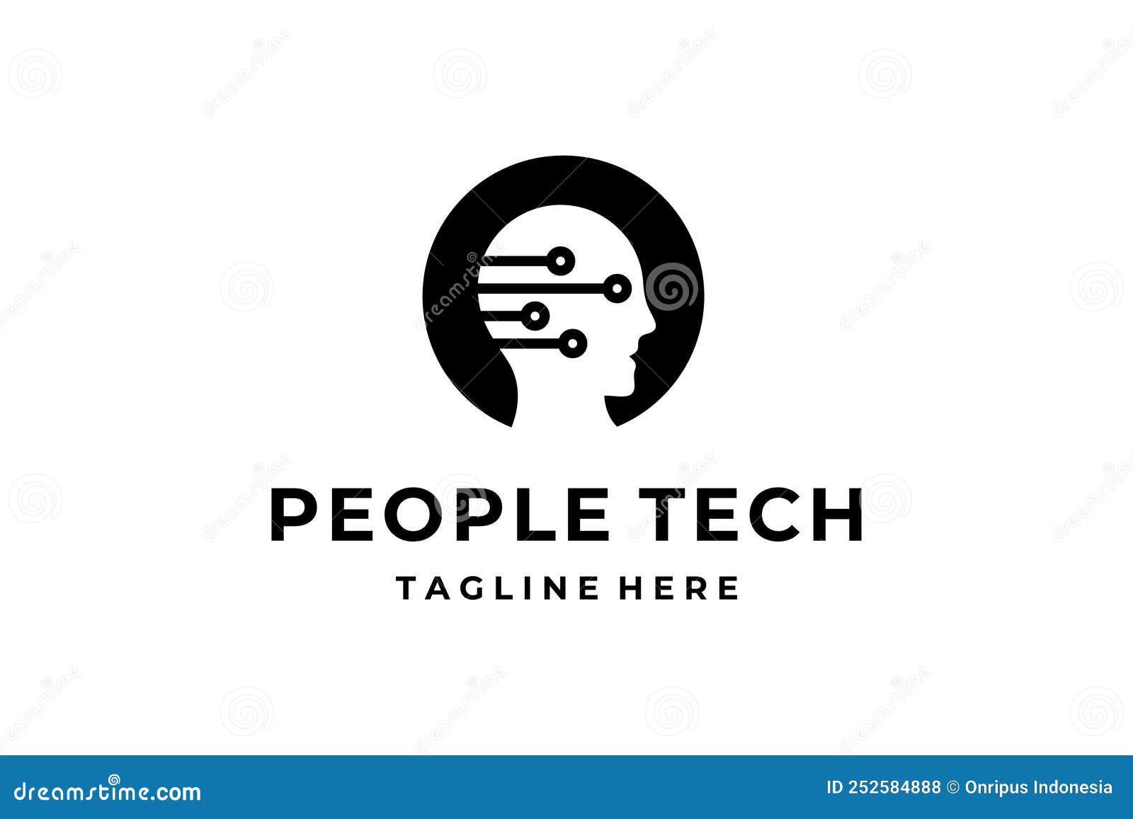Black People Tech Logo stock vector. Illustration of human - 252584888