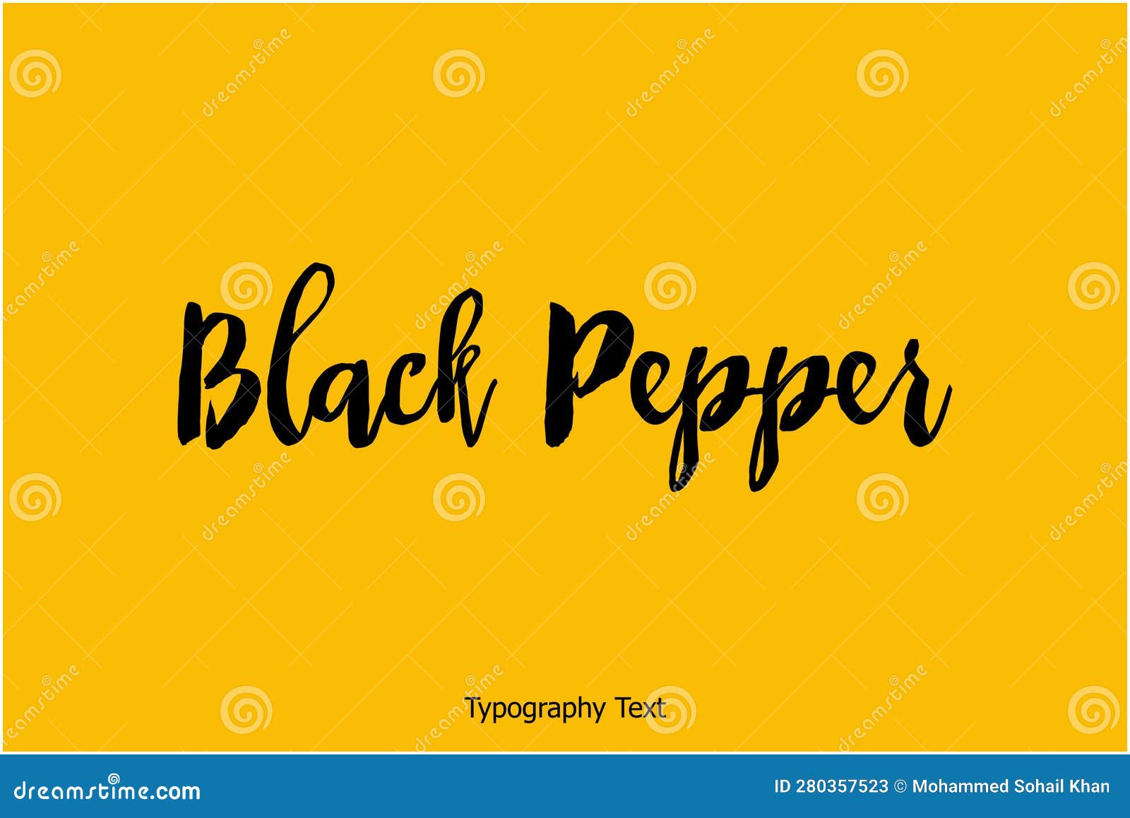 Black Pepper Bold Typography Text Lettering Quote Vector Design Stock ...