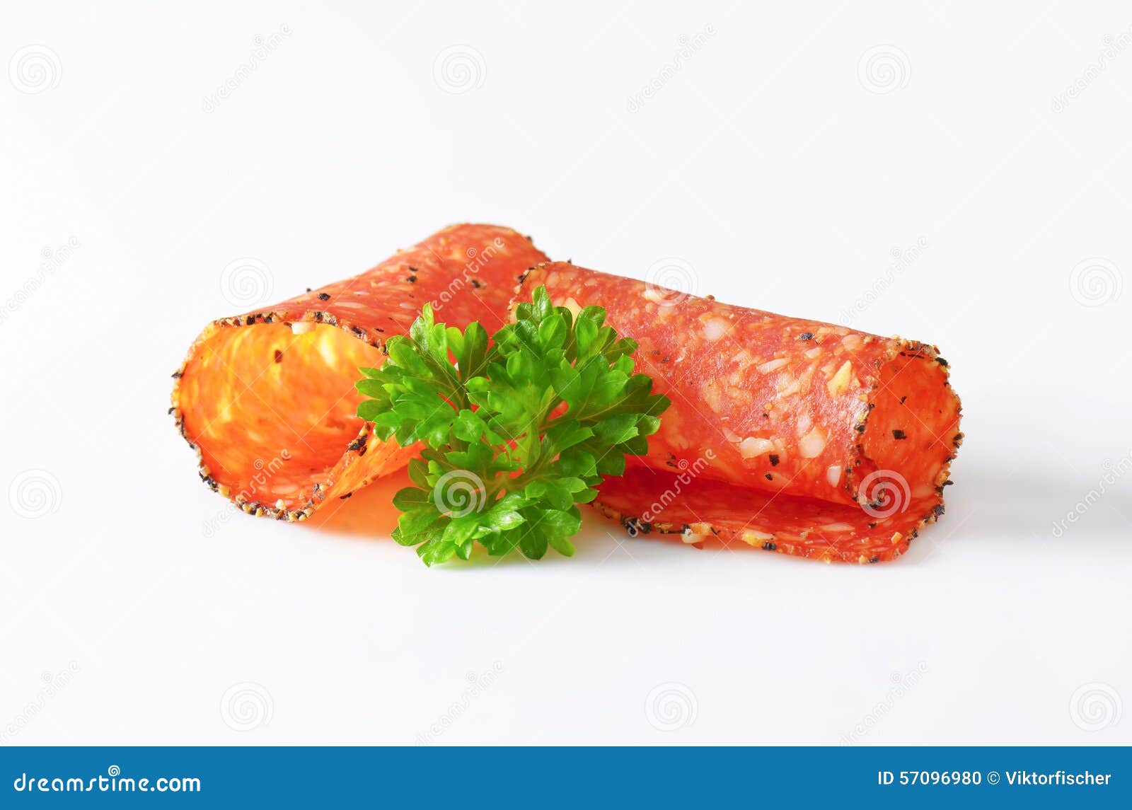 Black Pepper-coated Salami with Cheese Stock Photo - Image of meat ...