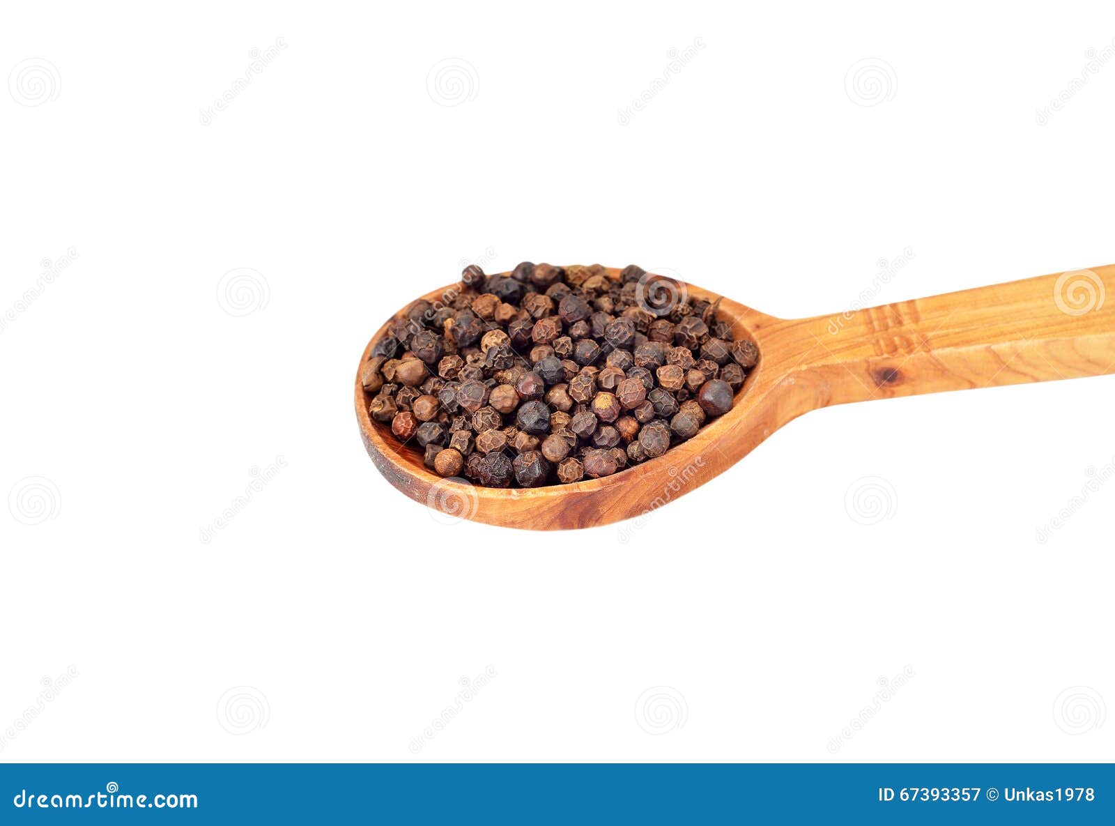 Black Pepper Granules in Wooden Spoon Stock Image - Image of kernel ...