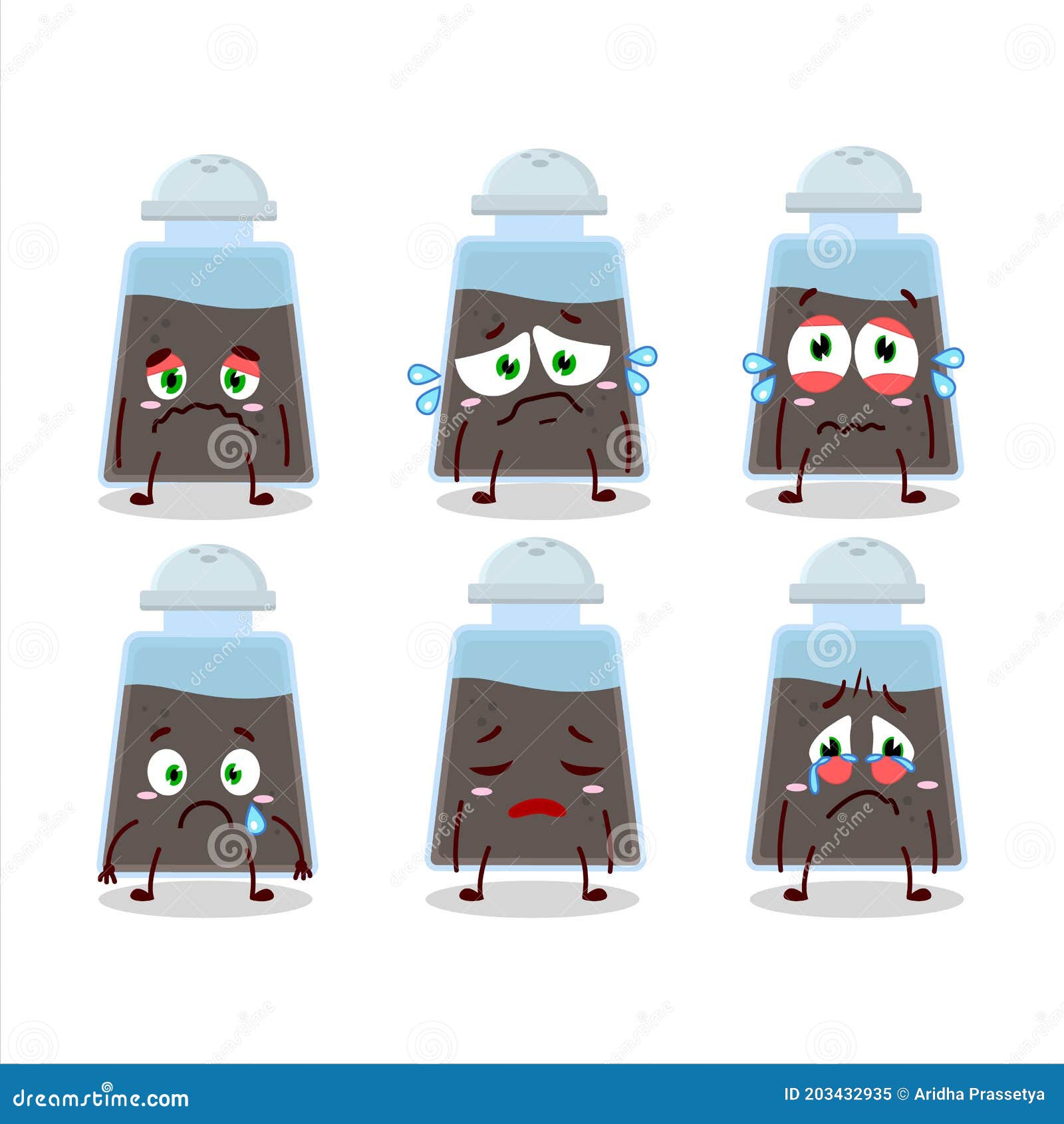 Sad Animated Pepper Shaker