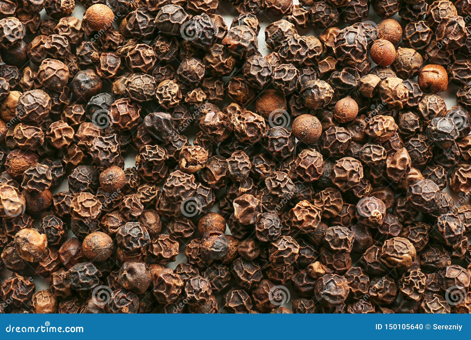 Black pepper, top view stock photo. Image of spice, heap - 150105640