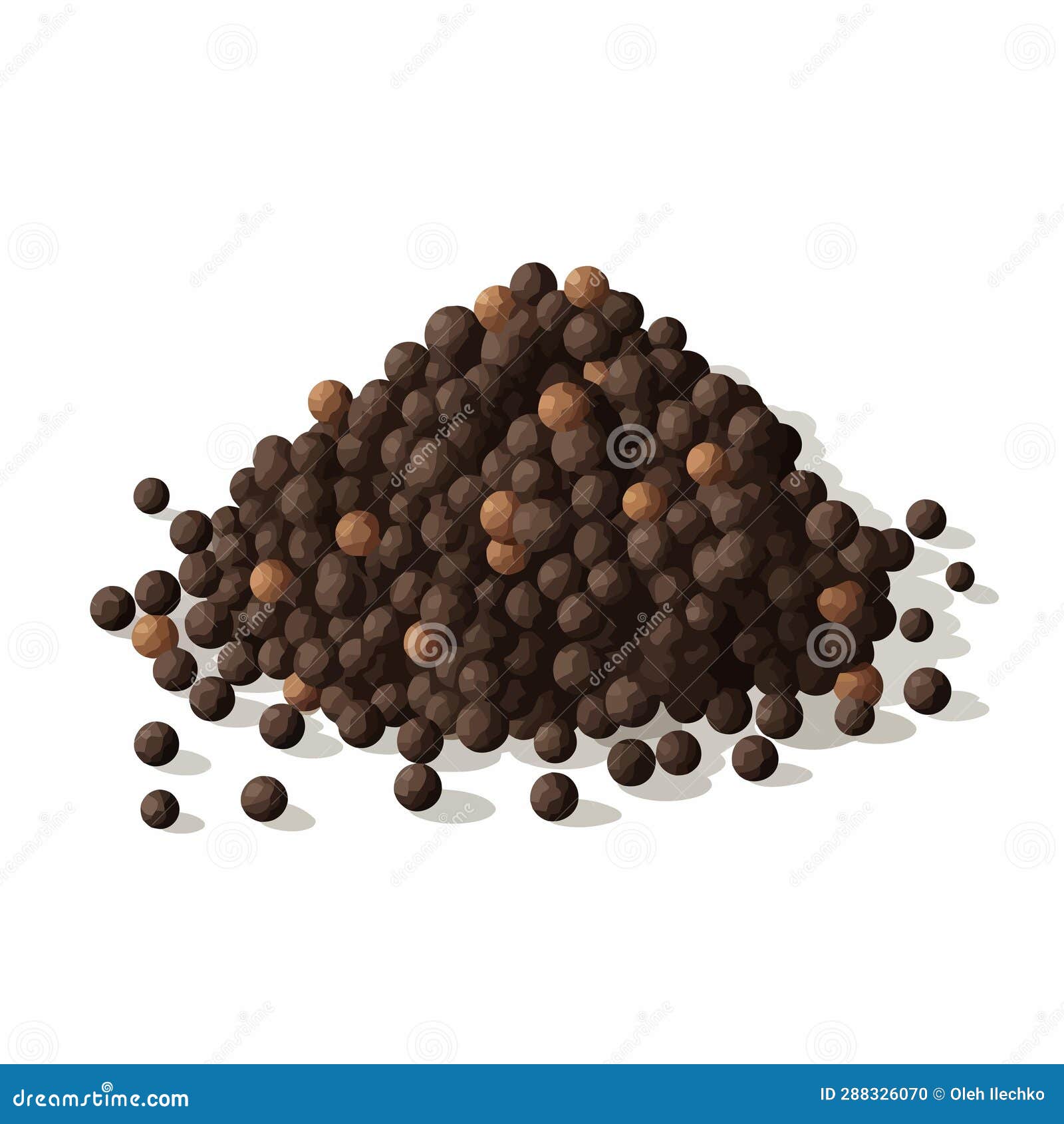Black Pepper Vector Flat Minimalistic Isolated Illustration Stock ...
