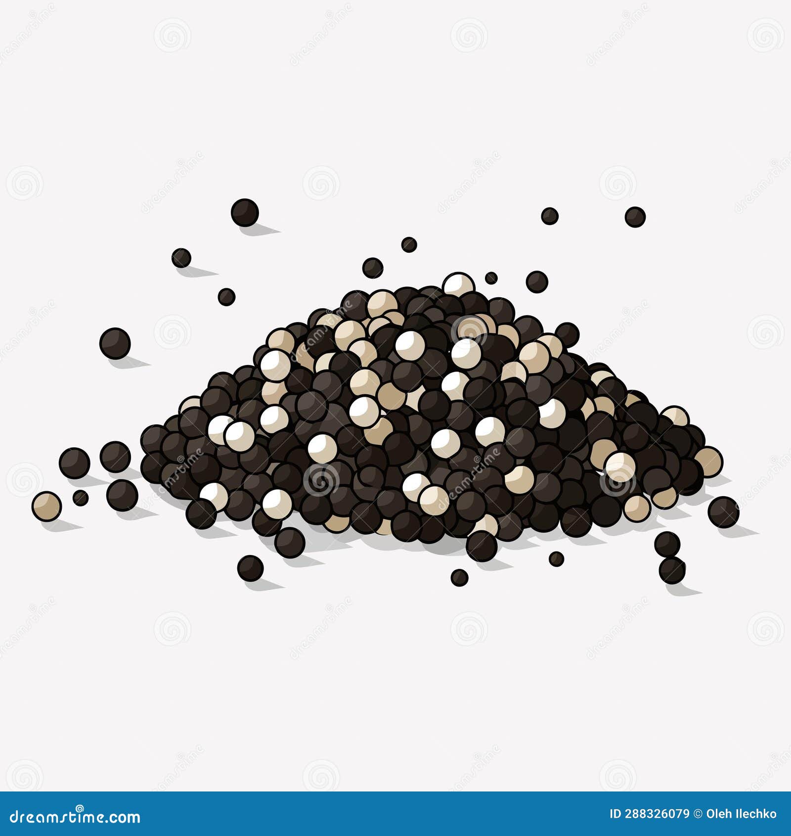 Black Pepper Vector Flat Minimalistic Isolated Illustration Stock ...