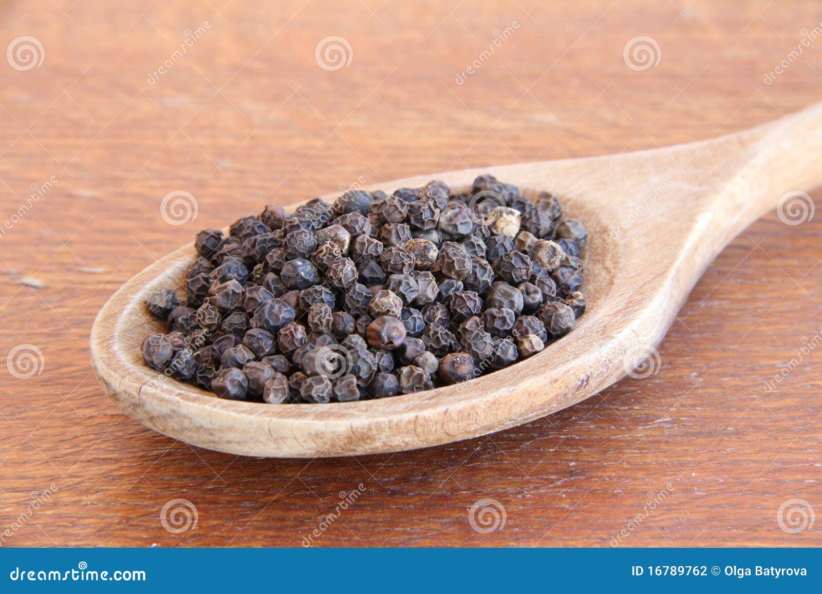 Black Pepper on a Wooden Table. Stock Photo - Image of aroma, flavor ...