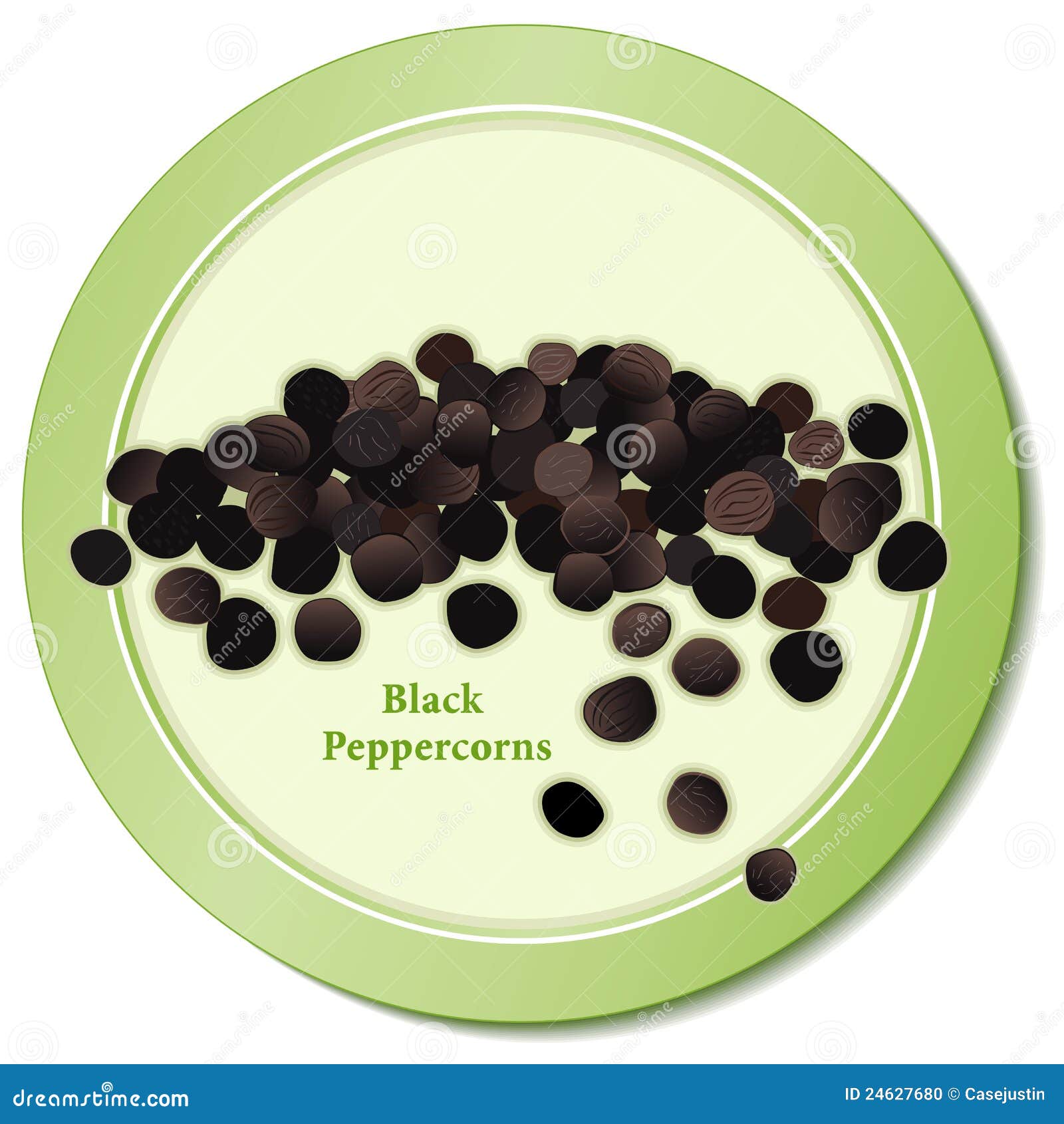 Black Peppercorns Icon stock vector. Illustration of nigrum - 24627680